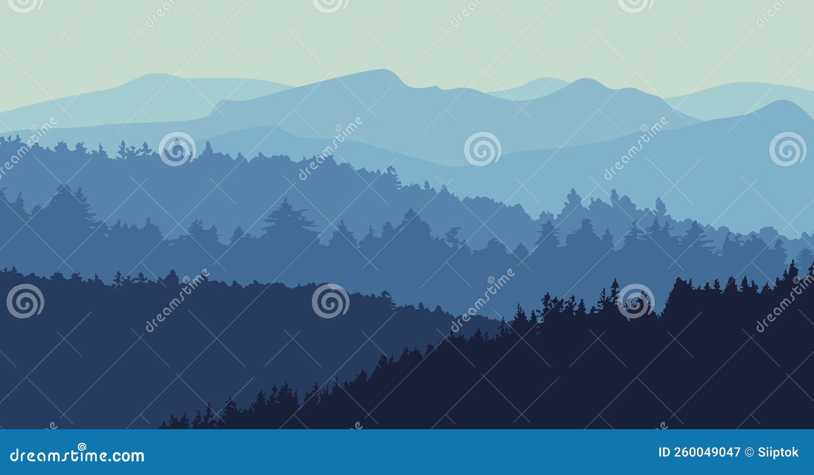 Soft Blue Gradient Mountain Nature Background Stock Illustration ...