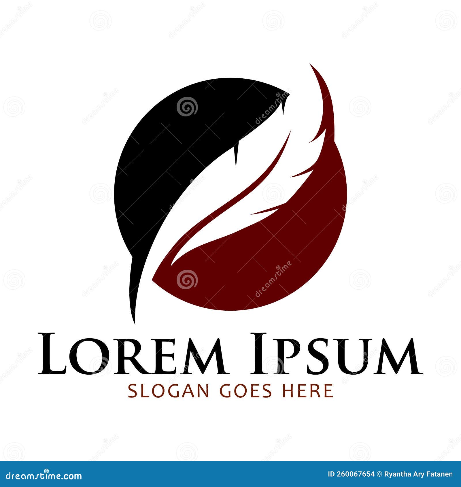 Abstract Feather Logo Design Stock Vector - Illustration of technology ...