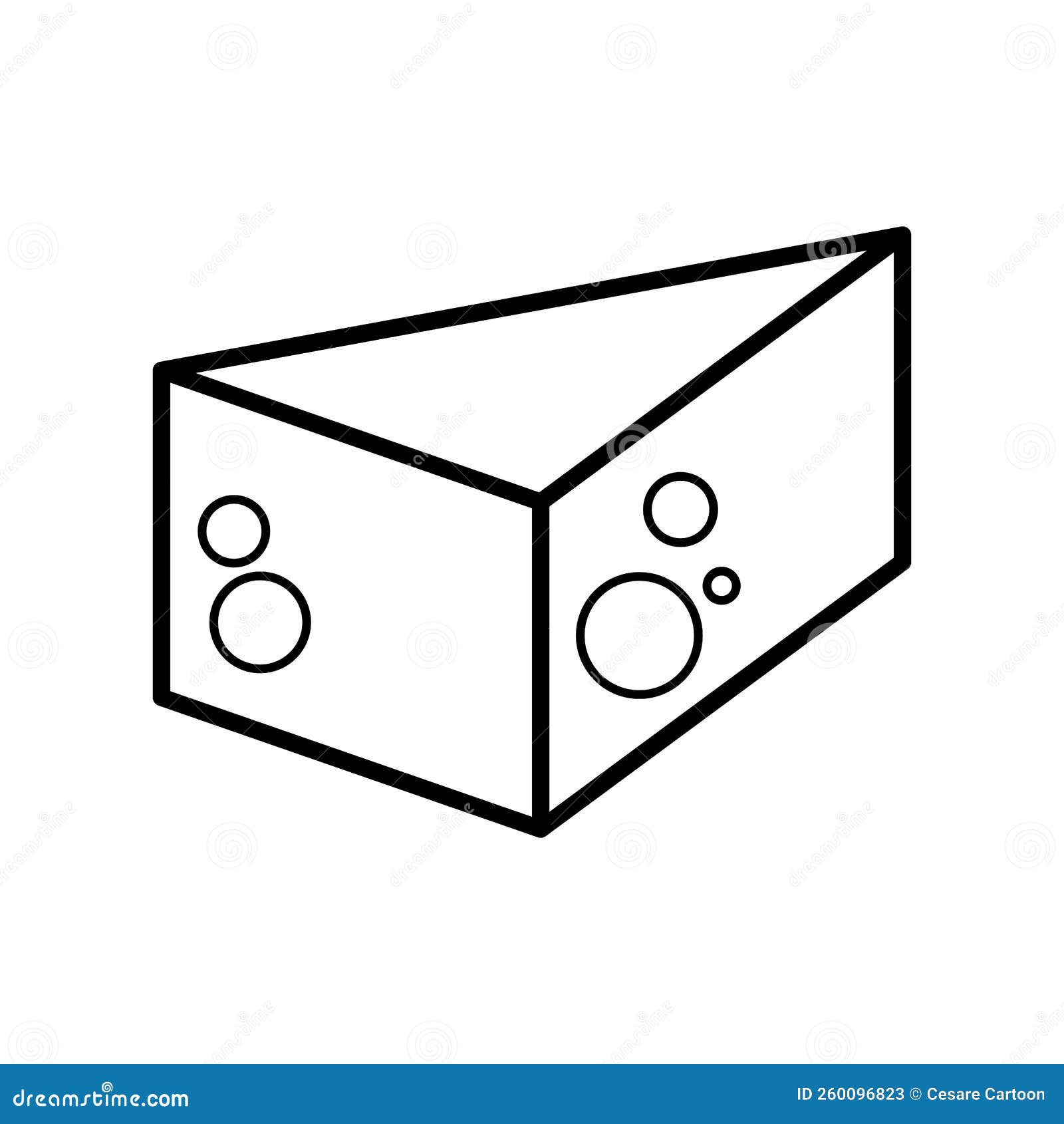 Thin line cheese stock vector. Illustration of commodities - 260096823