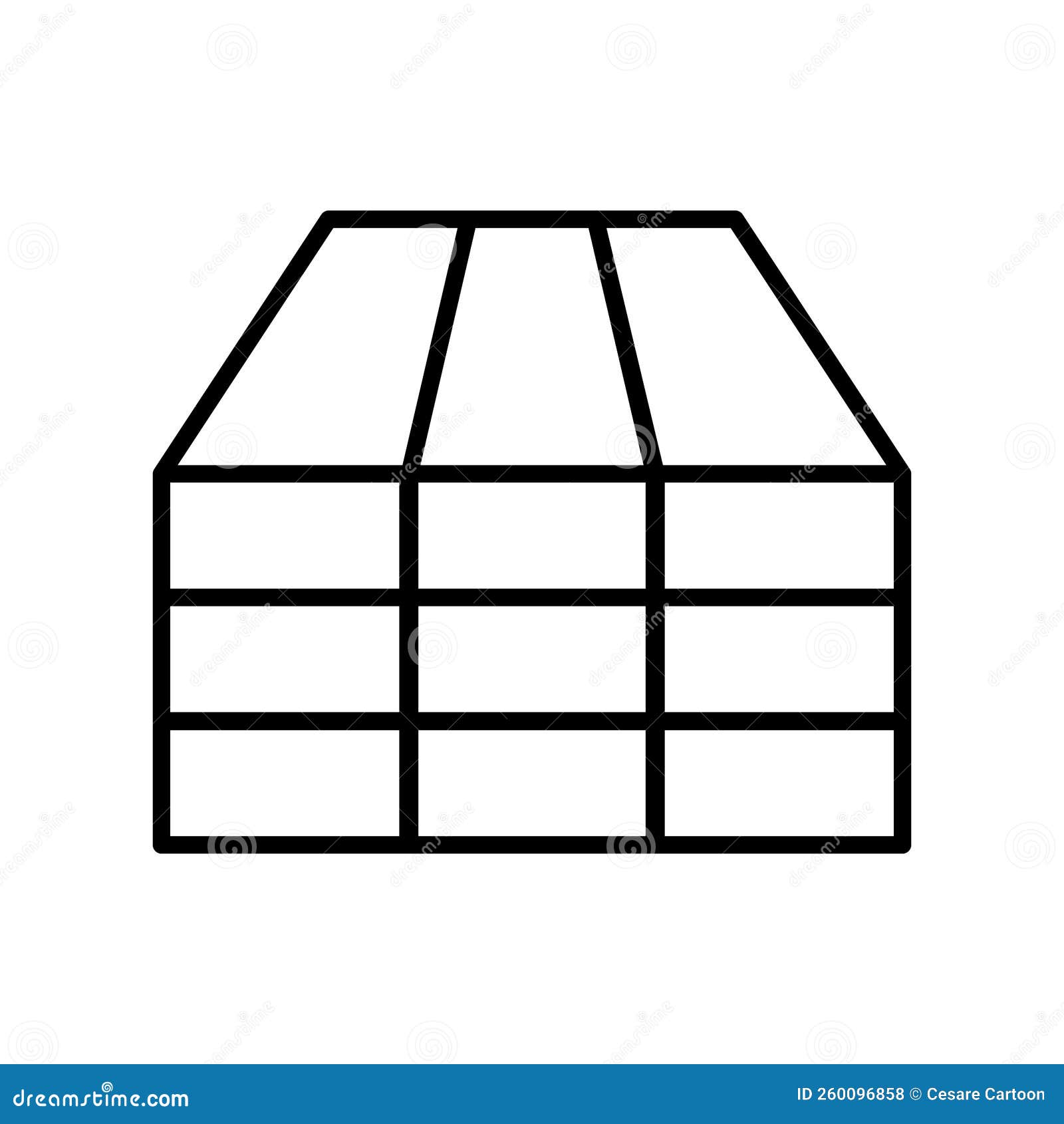 Thin line timber stock illustration. Illustration of simple - 260096858