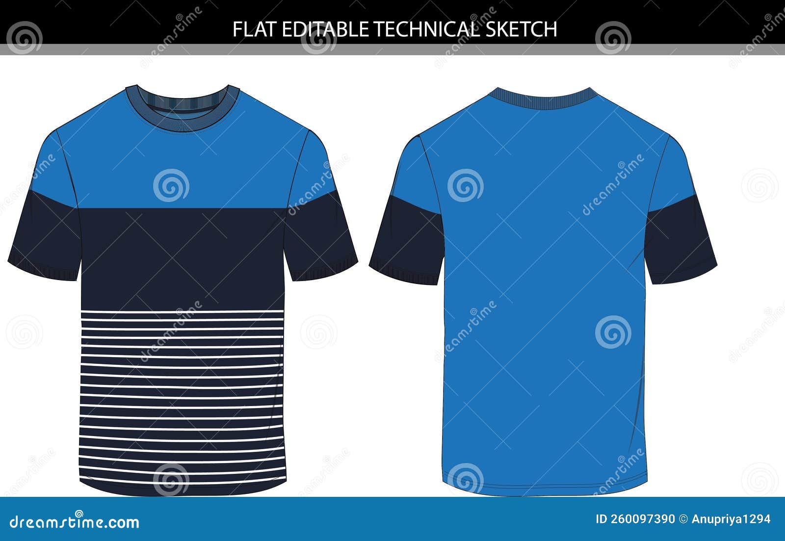 ColorBlock Stripe T-Shirt Vector File Stock Vector - Illustration of ...