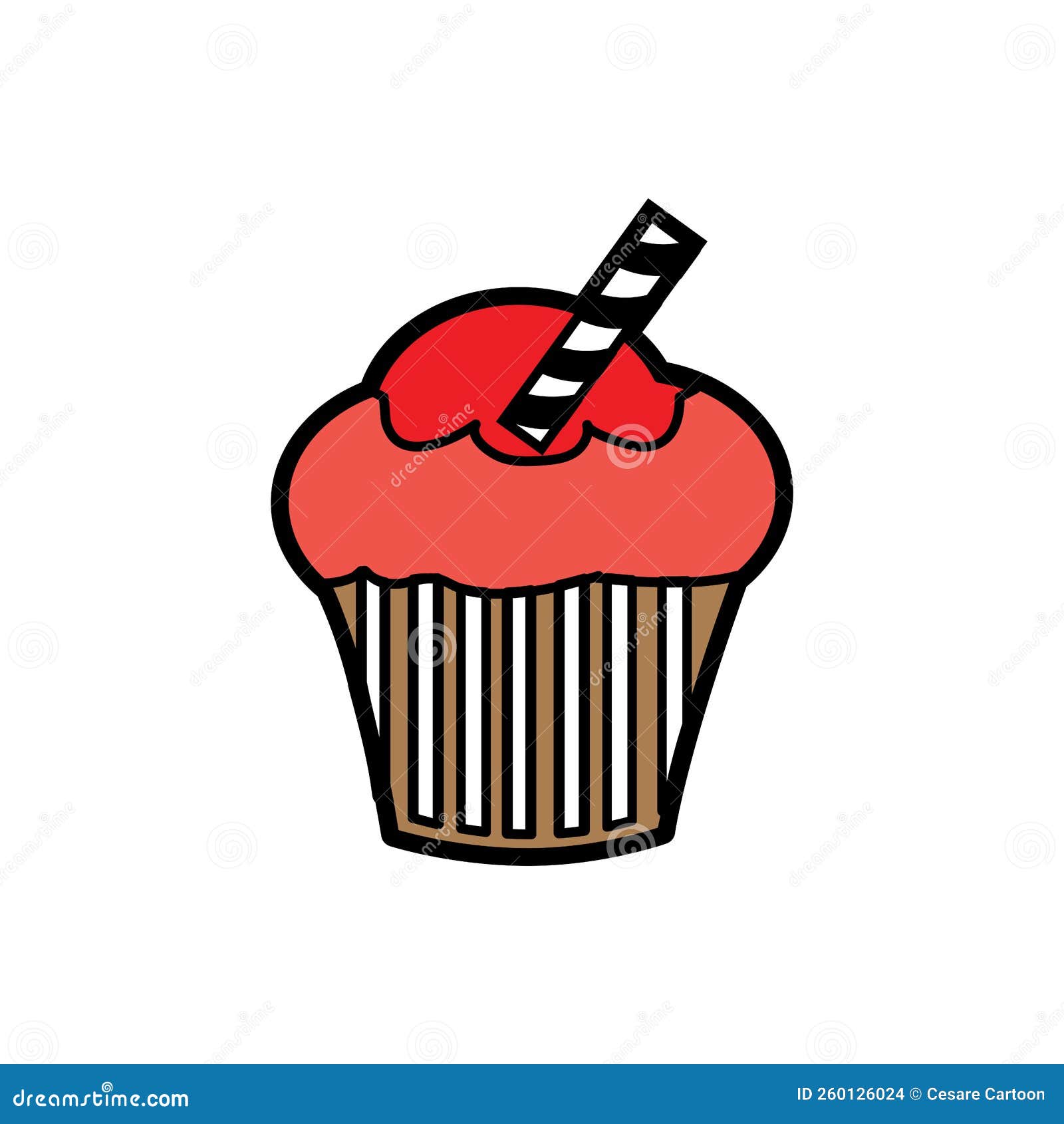 Cartoon cupcakes stock vector. Illustration of simple - 260126024