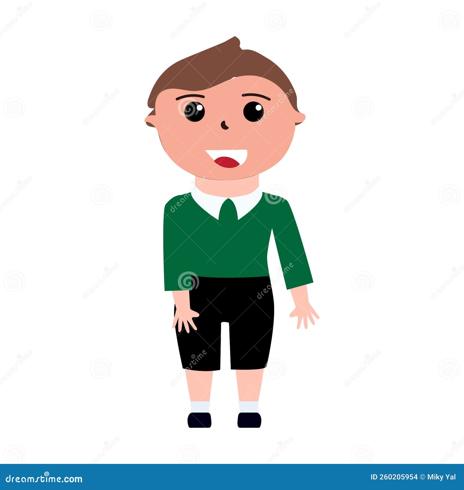 Cute Children Happy. Flat Design Style Minimal Vector Illustration ...