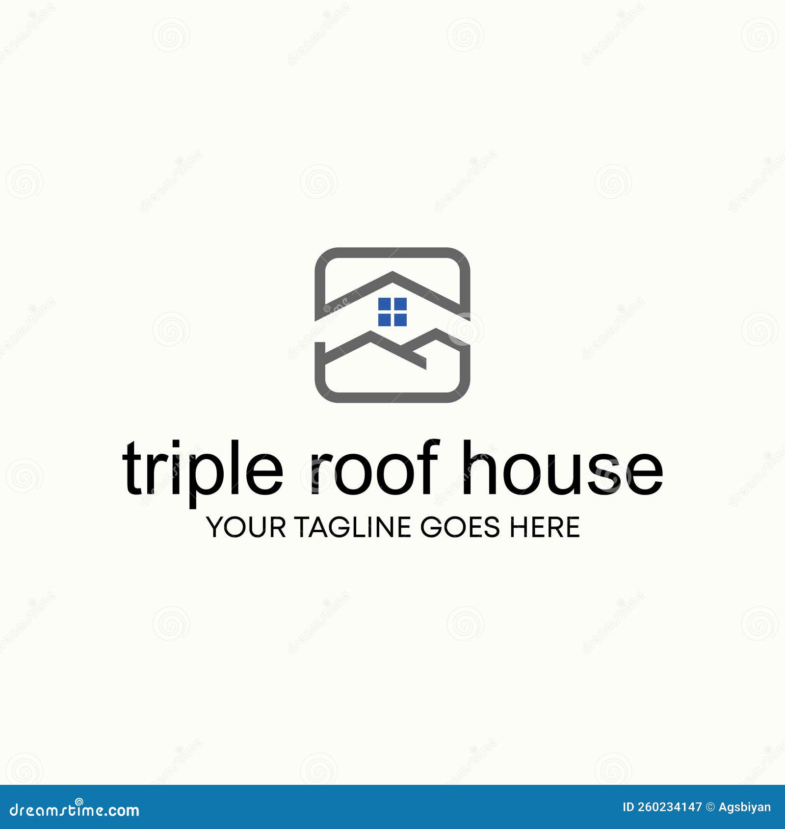 Simple and Unique Shape Line Three or Triple Roof House Homes Image ...