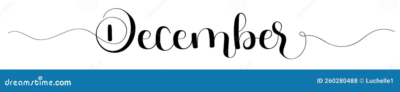 Hello December. DECEMBER Month Vector with Ornaments Stock Photo ...