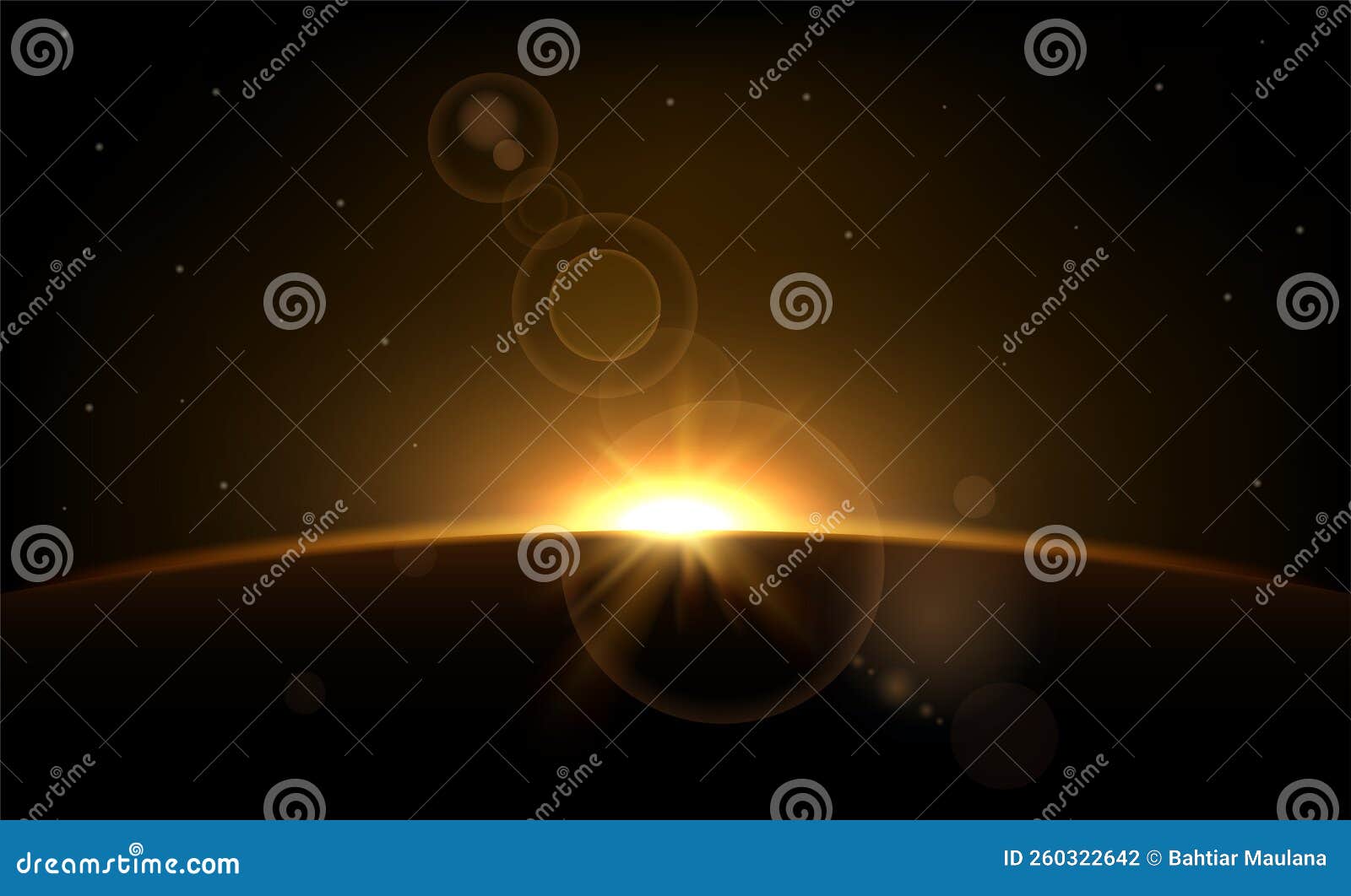Sun Eclipse. Solar Ring on Dark Backdrop. Planet with Sun Rays ...