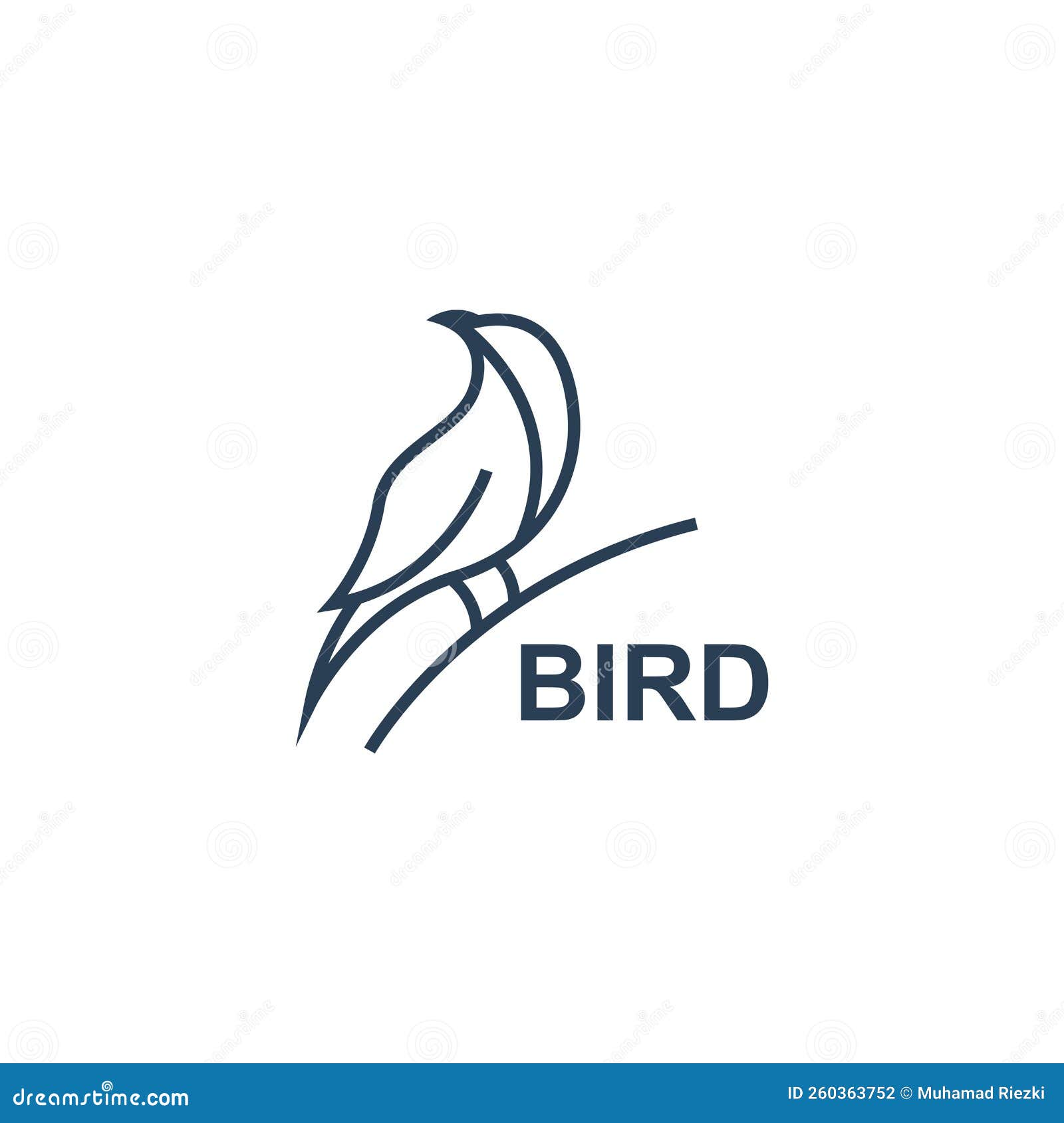 Unique Bird Logo with Line Style. Vector Illustration Stock Vector ...