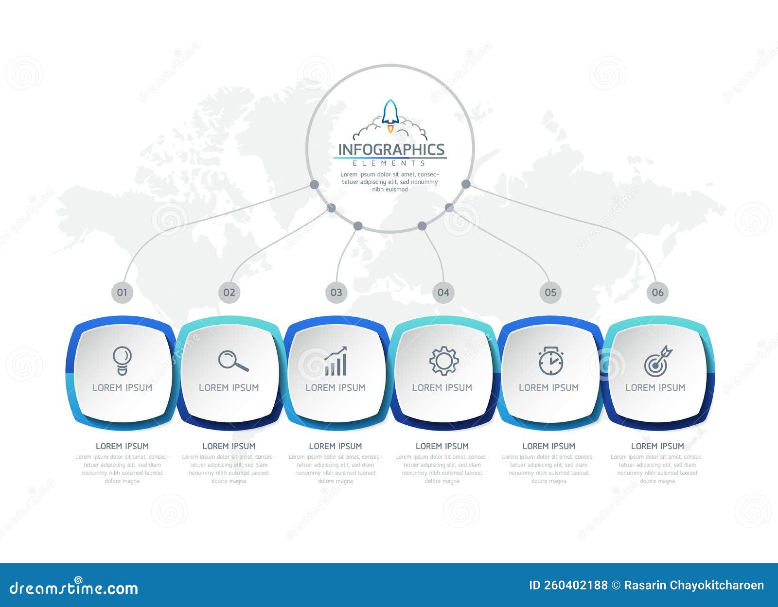 Connecting Steps Business Infographic Template Stock Vector ...