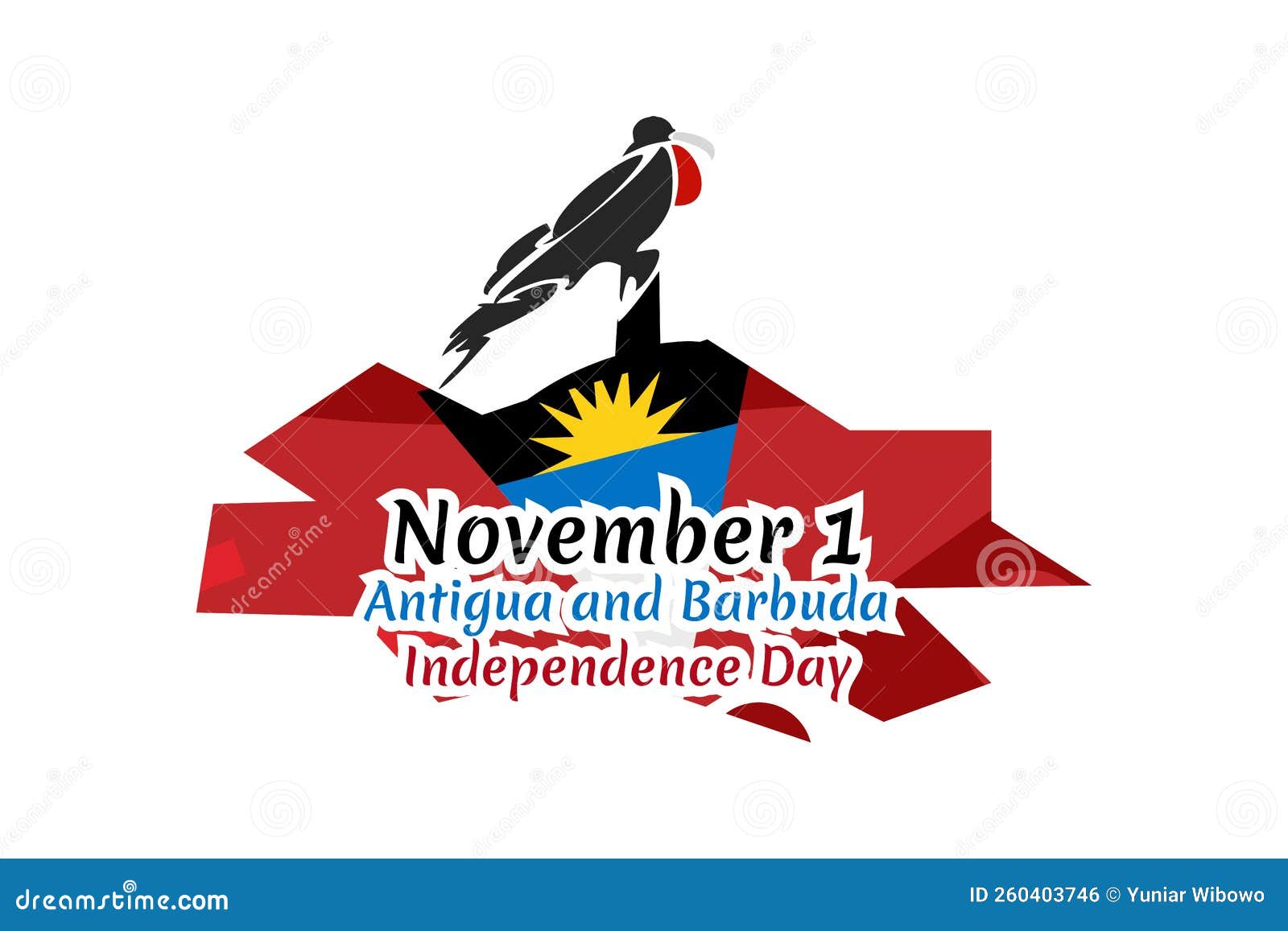 November 1, Independence Day of Antigua and Barbuda Independence Vector ...