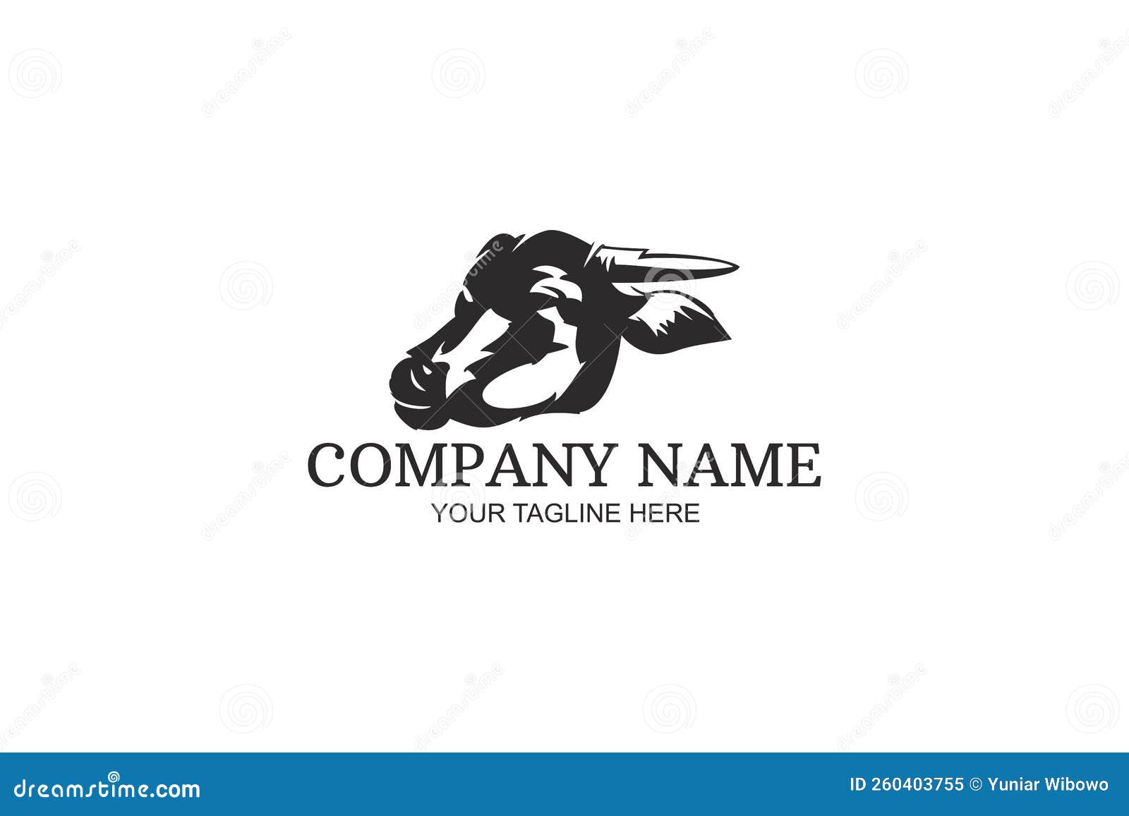 Bull Company Logo Vector Illustration. Suitable for Business Company ...