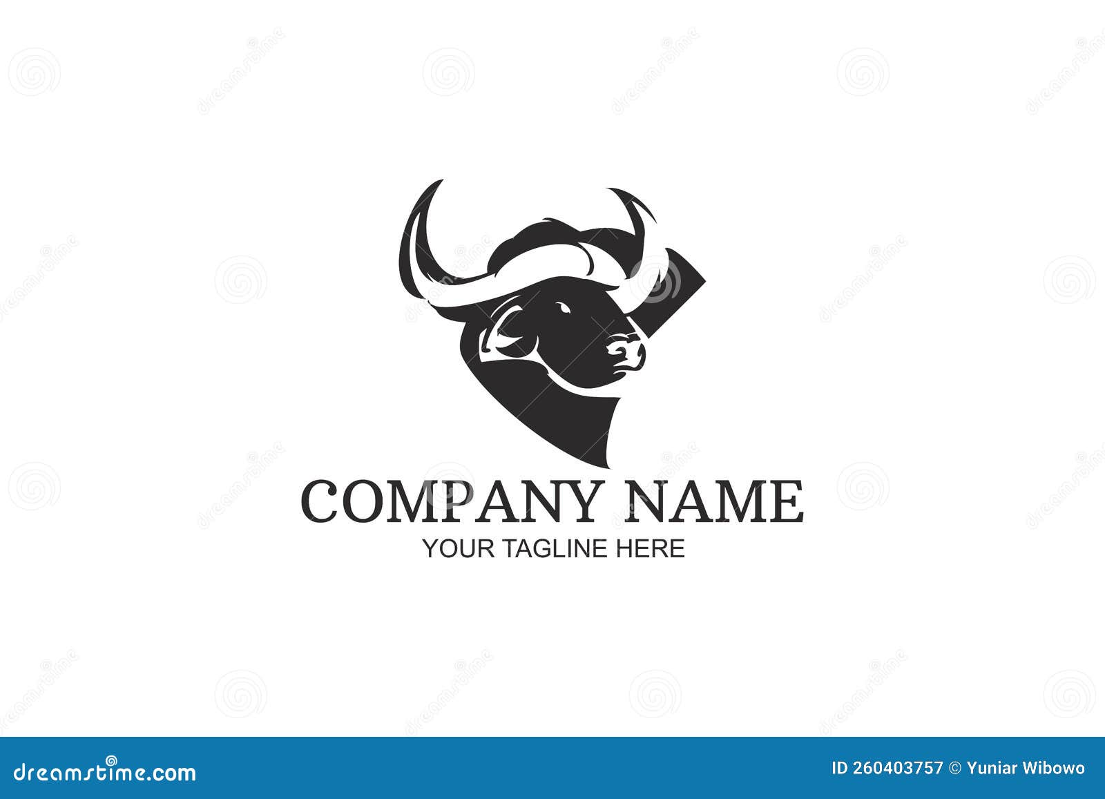 Bull Company Logo Vector Illustration. Suitable for Business Company ...