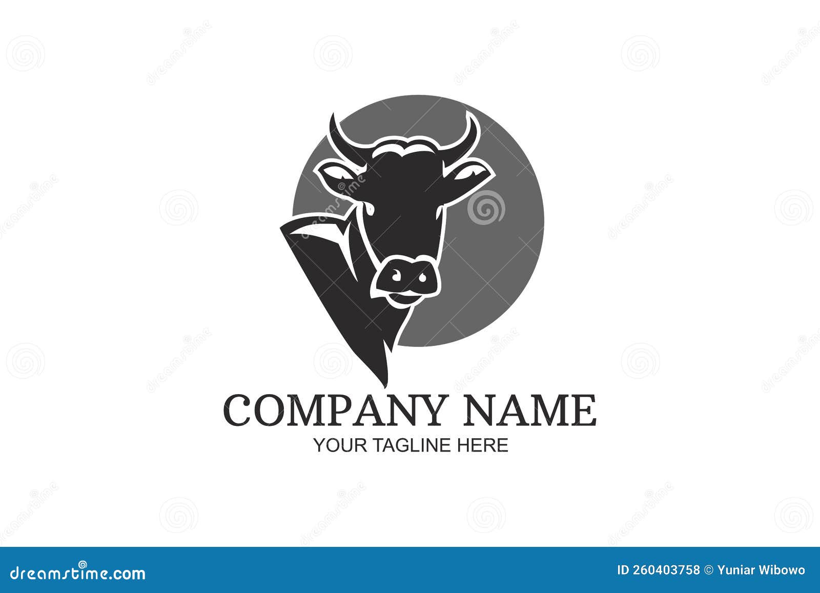 Bull Company Logo Vector Illustration. Suitable for Business Company ...