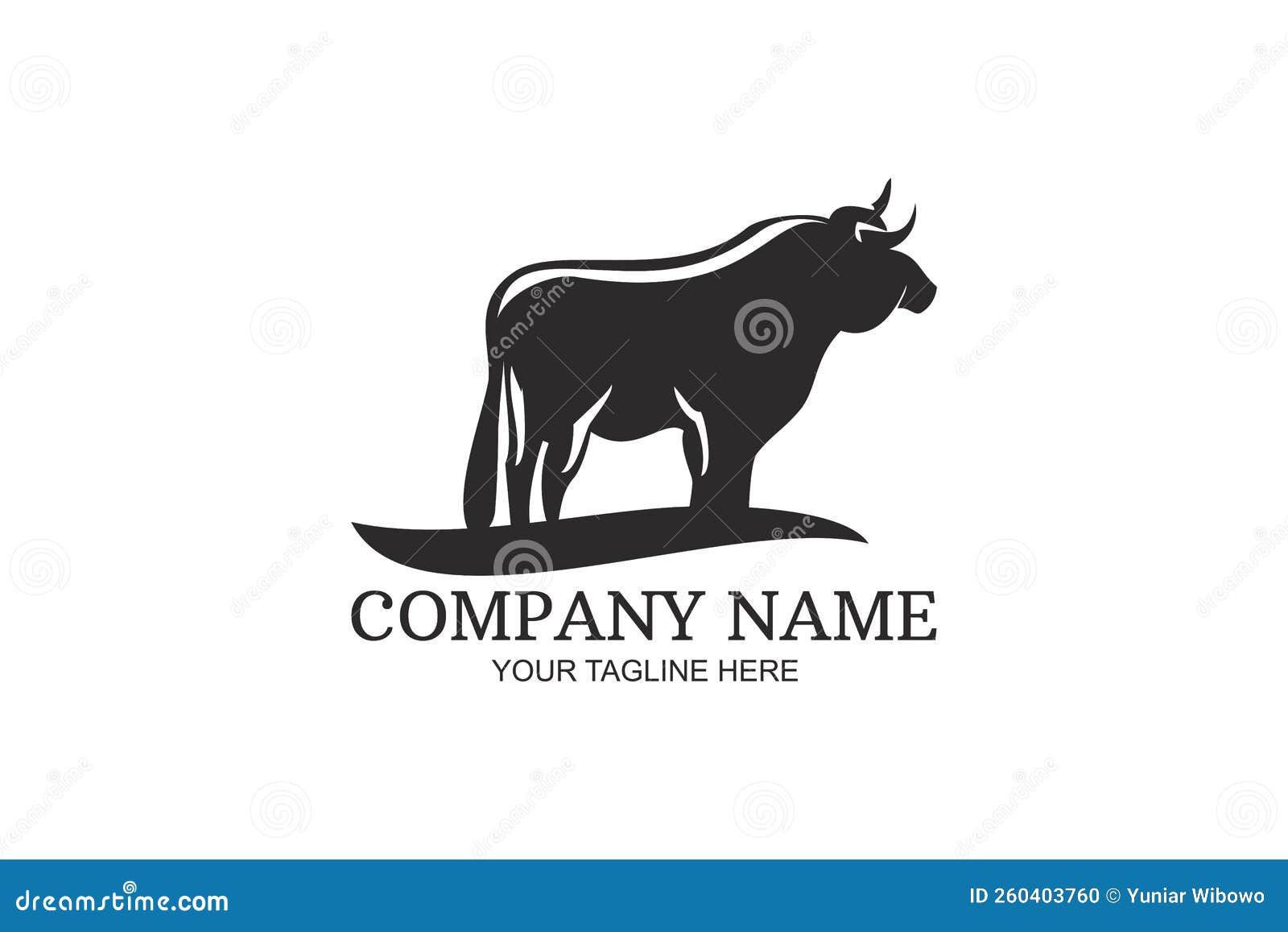 Bull Company Logo Vector Illustration. Suitable for Business Company ...
