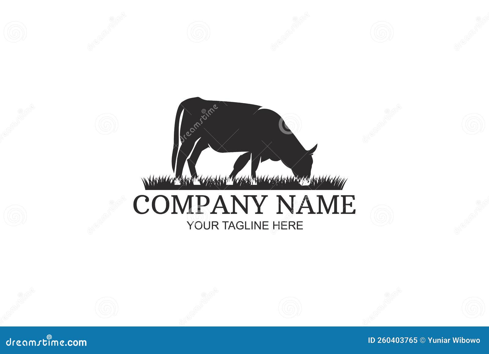 Bull Company Logo Vector Illustration. Suitable for Business Company ...