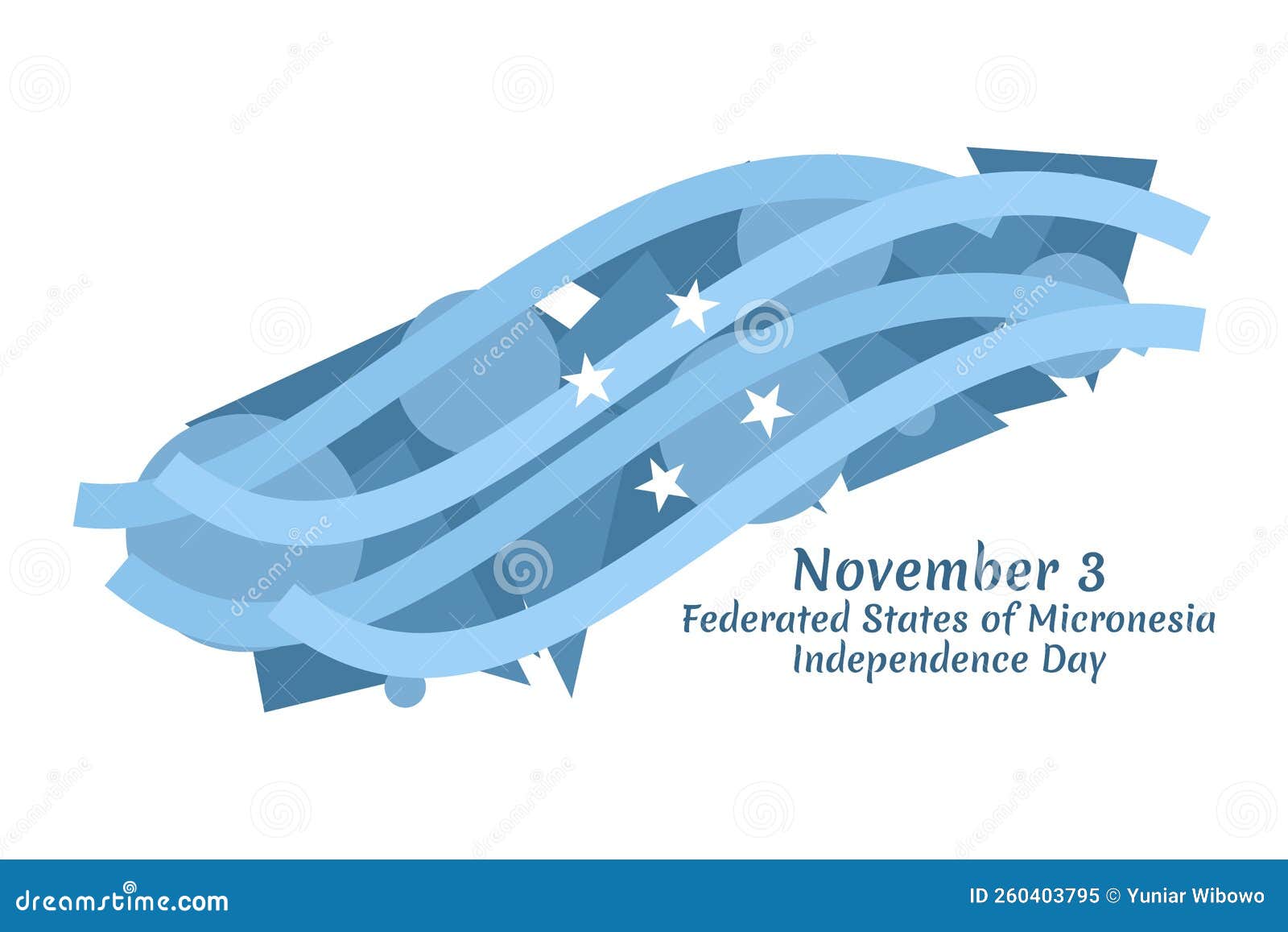 November 3, Independence Day of Federated States of Micronesia Vector ...