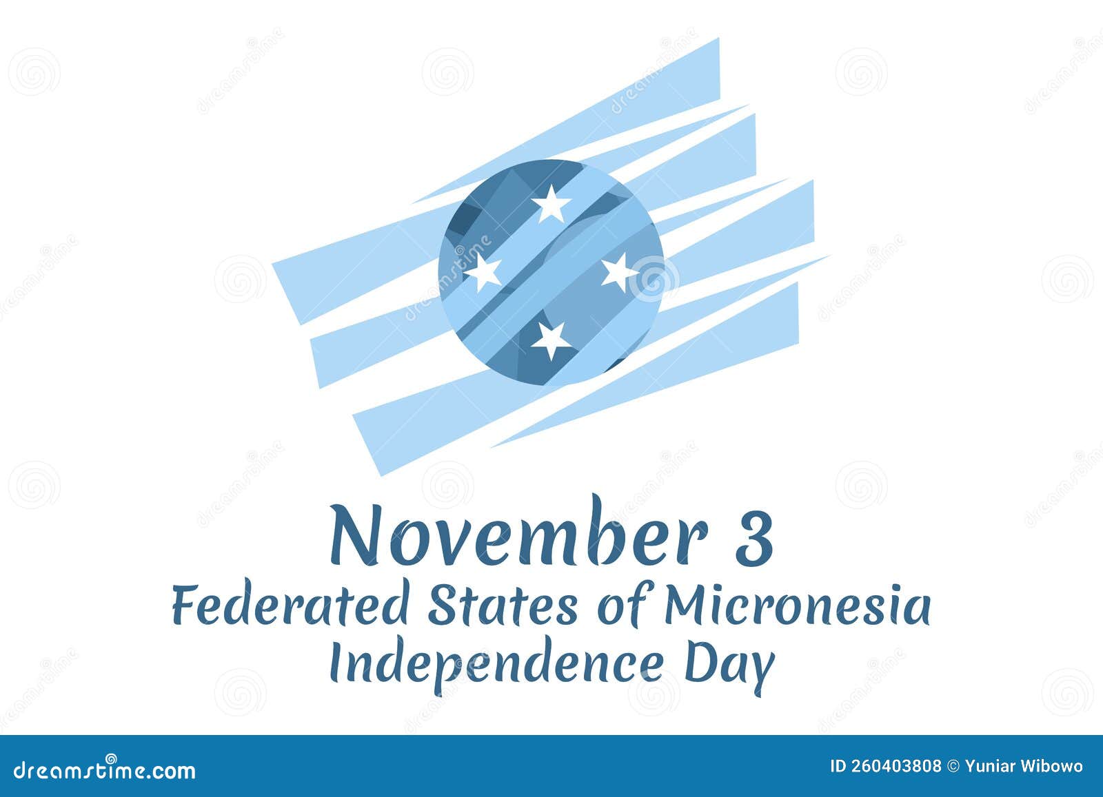 November 3, Independence Day of Federated States of Micronesia Vector ...