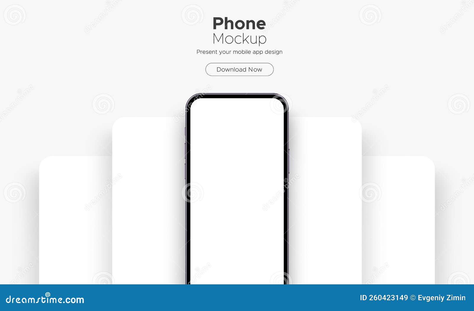 Phone Mockup with Blank App Screens. Modern Mobile App Design Concept Stock Vector ...
