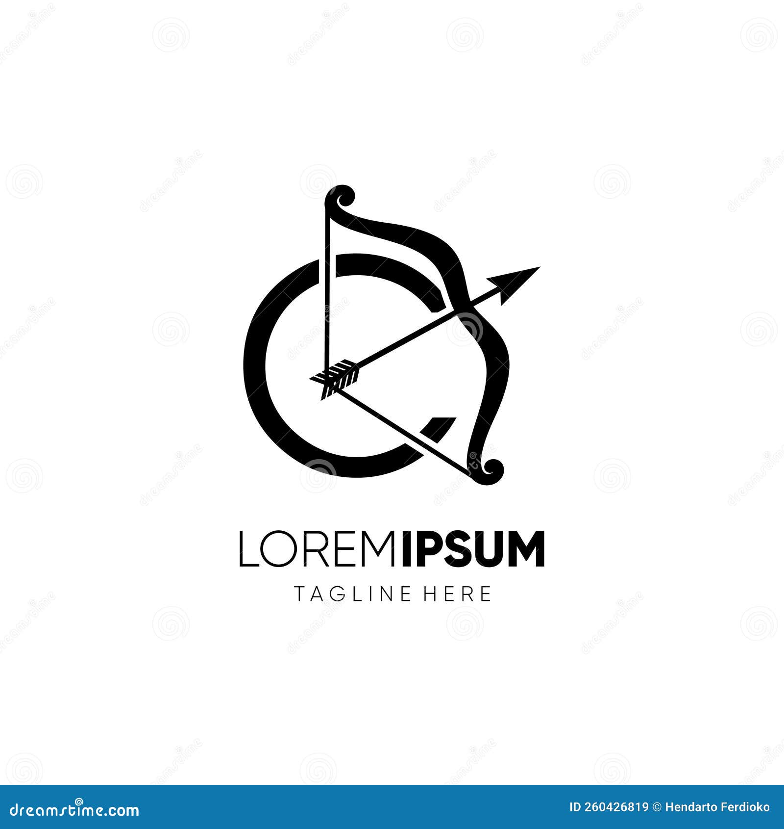 Letter C Bow Archery Logo Design Vector Icon Graphic Emblem ...