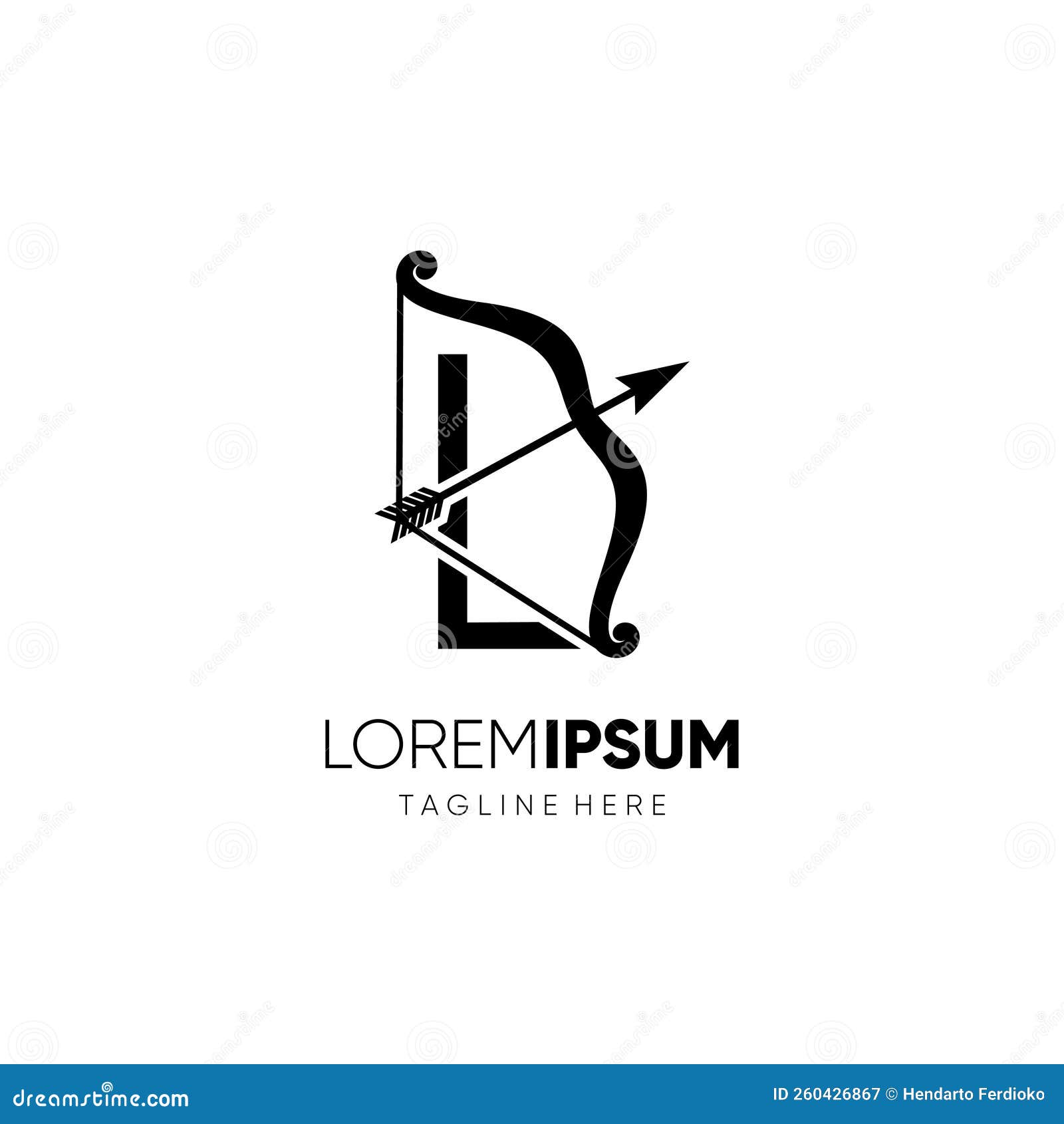 Letter L Bow Archery Logo Design Vector Icon Graphic Emblem ...