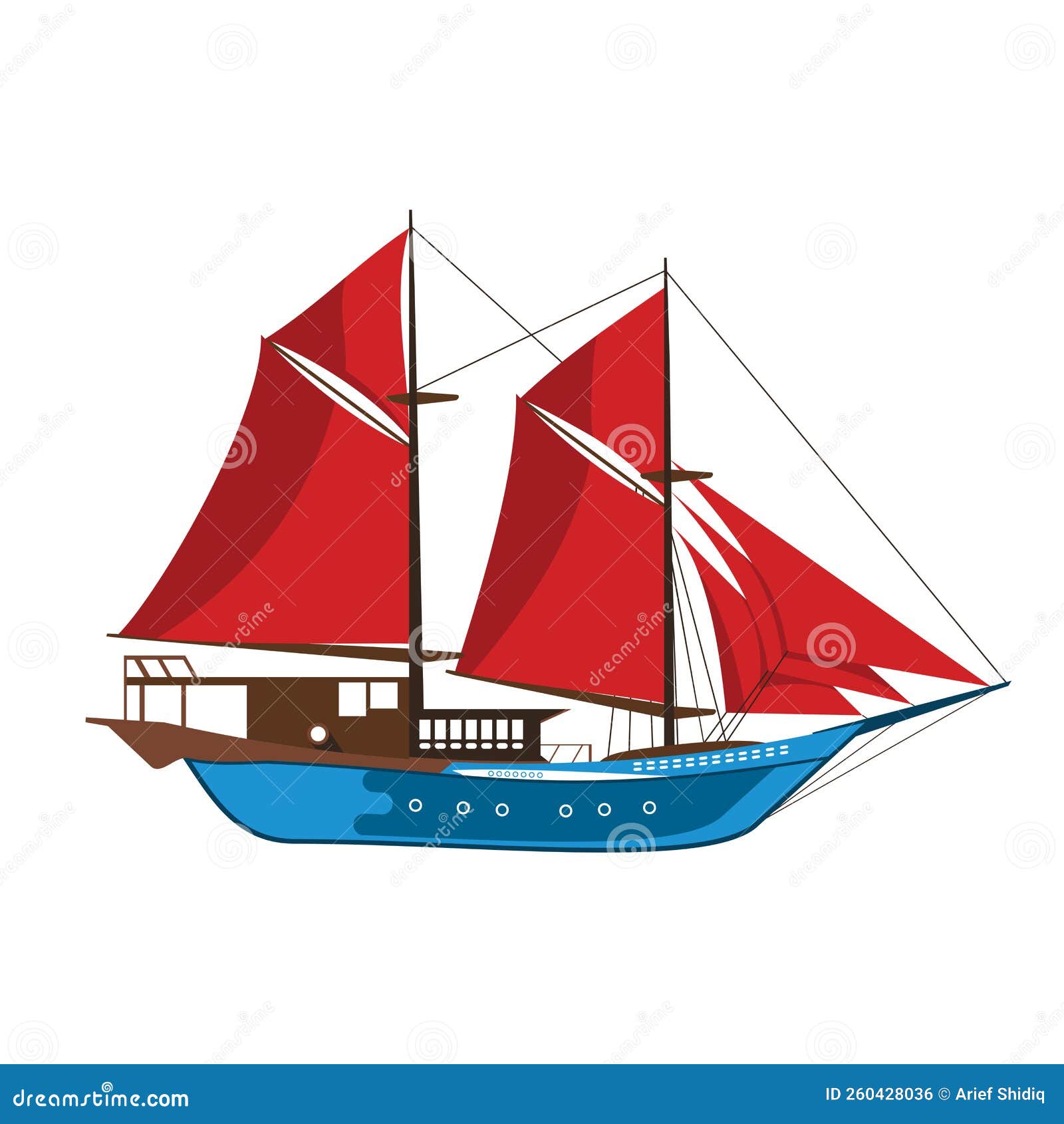 Ship Phinisi Asia Logo Vector | CartoonDealer.com #191195999
