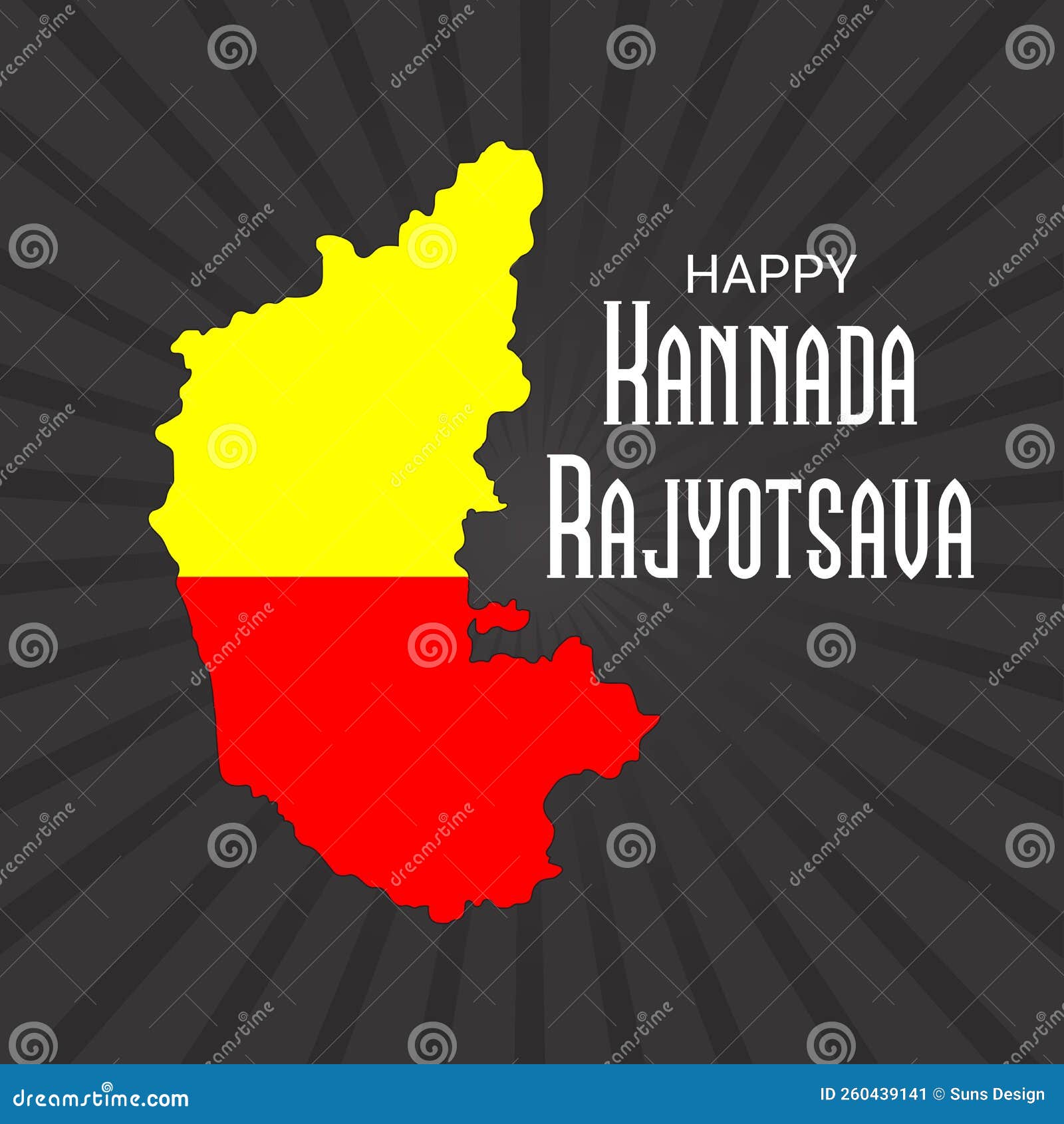 Karnataka Formation Day, Kannada Rajyotsava. Stock Illustration ...