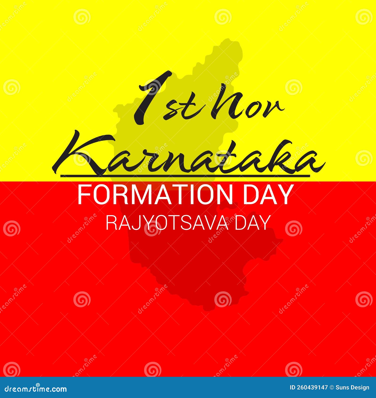 Karnataka Formation Day, Kannada Rajyotsava. Stock Illustration ...