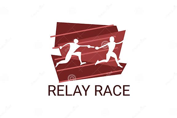 Relay Race Sport Vector Line Icon. Practice Relay Race Stock Vector ...