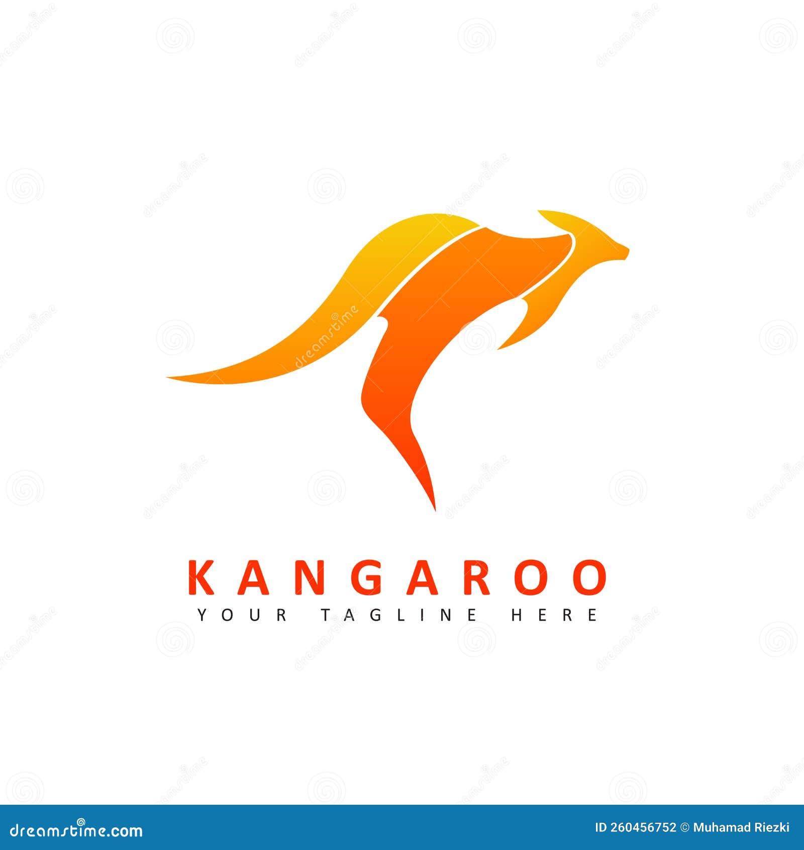 Kangaroo Logo with Colorful Gradient Color. Icon Vector Illustration ...
