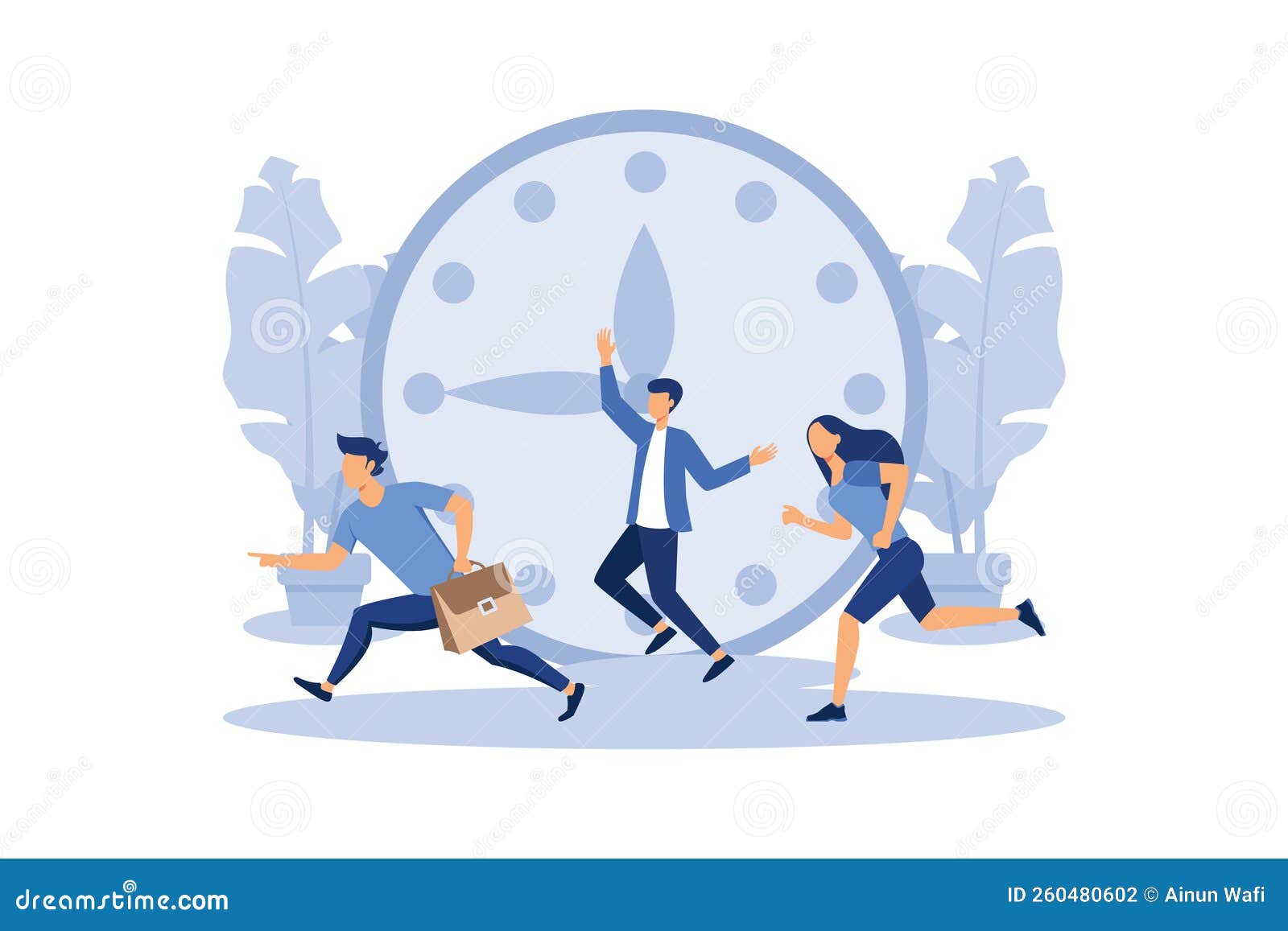 Work Time Management Concept, Quick Response, Stock Vector ...