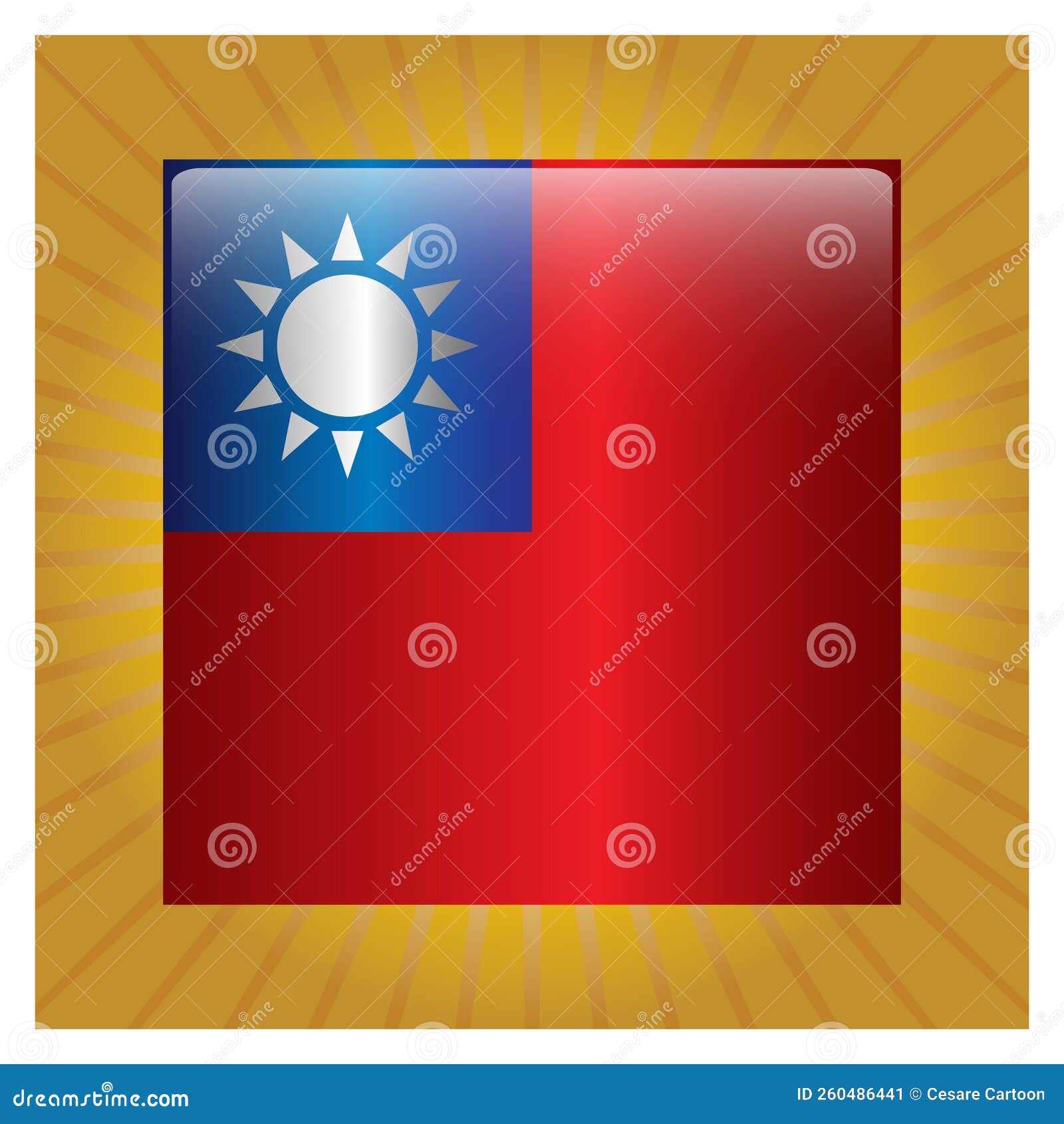 Cartoon Taiwan Map With Taipei Tower Illustration | CartoonDealer.com ...