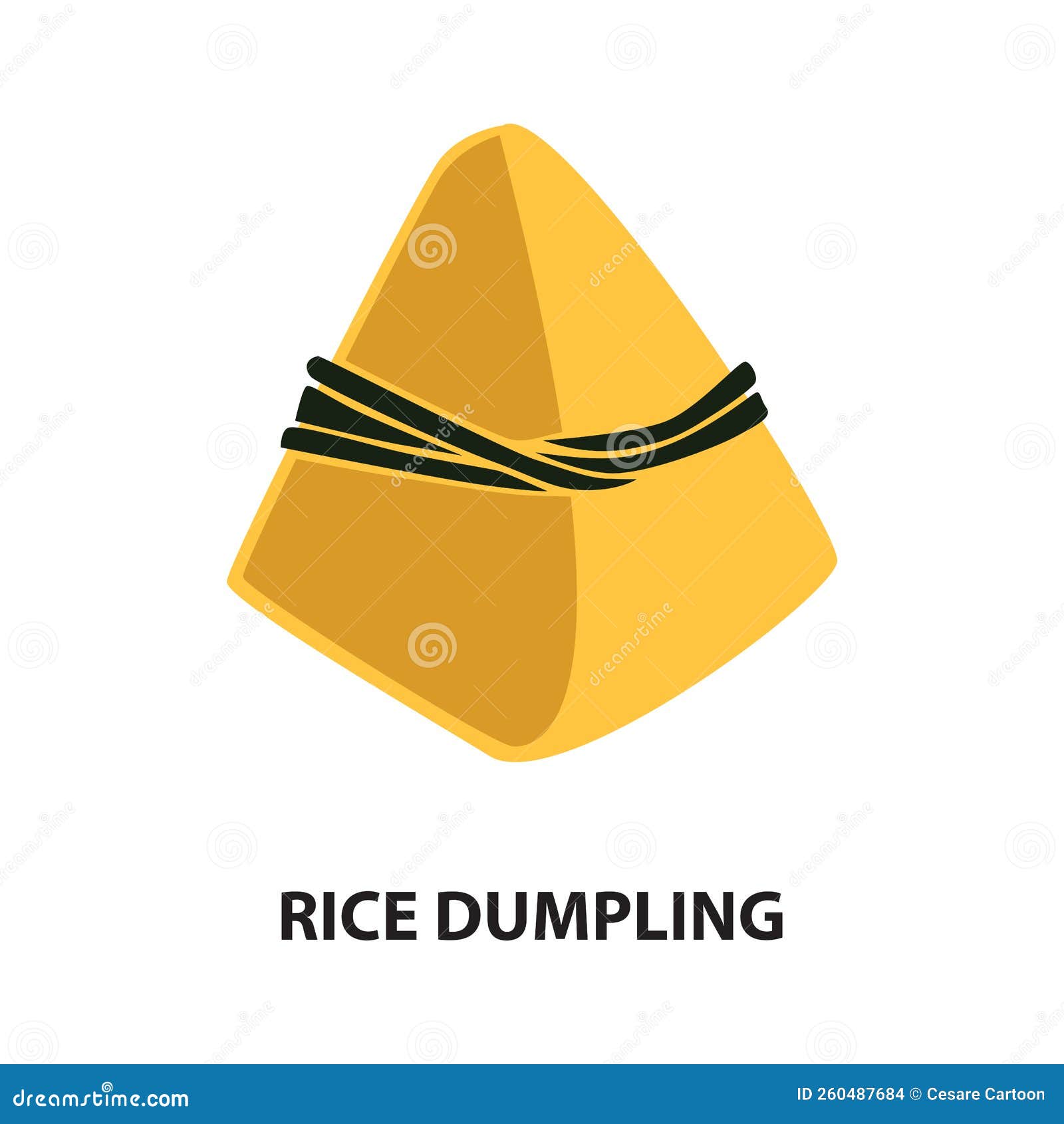 Cartoon rice dumpling stock vector. Illustration of logo - 260487684