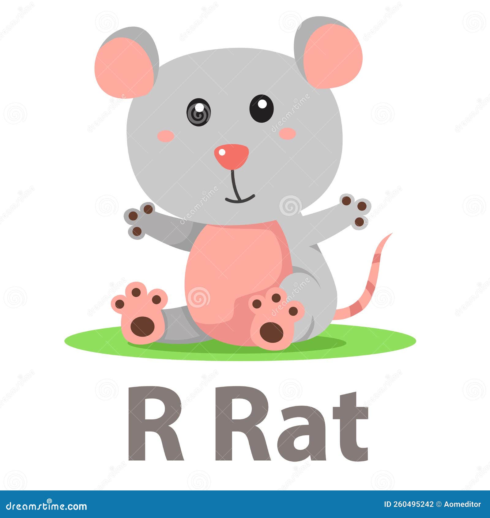 Illustrator of R Rat Animal Stock Vector - Illustration of monkey ...