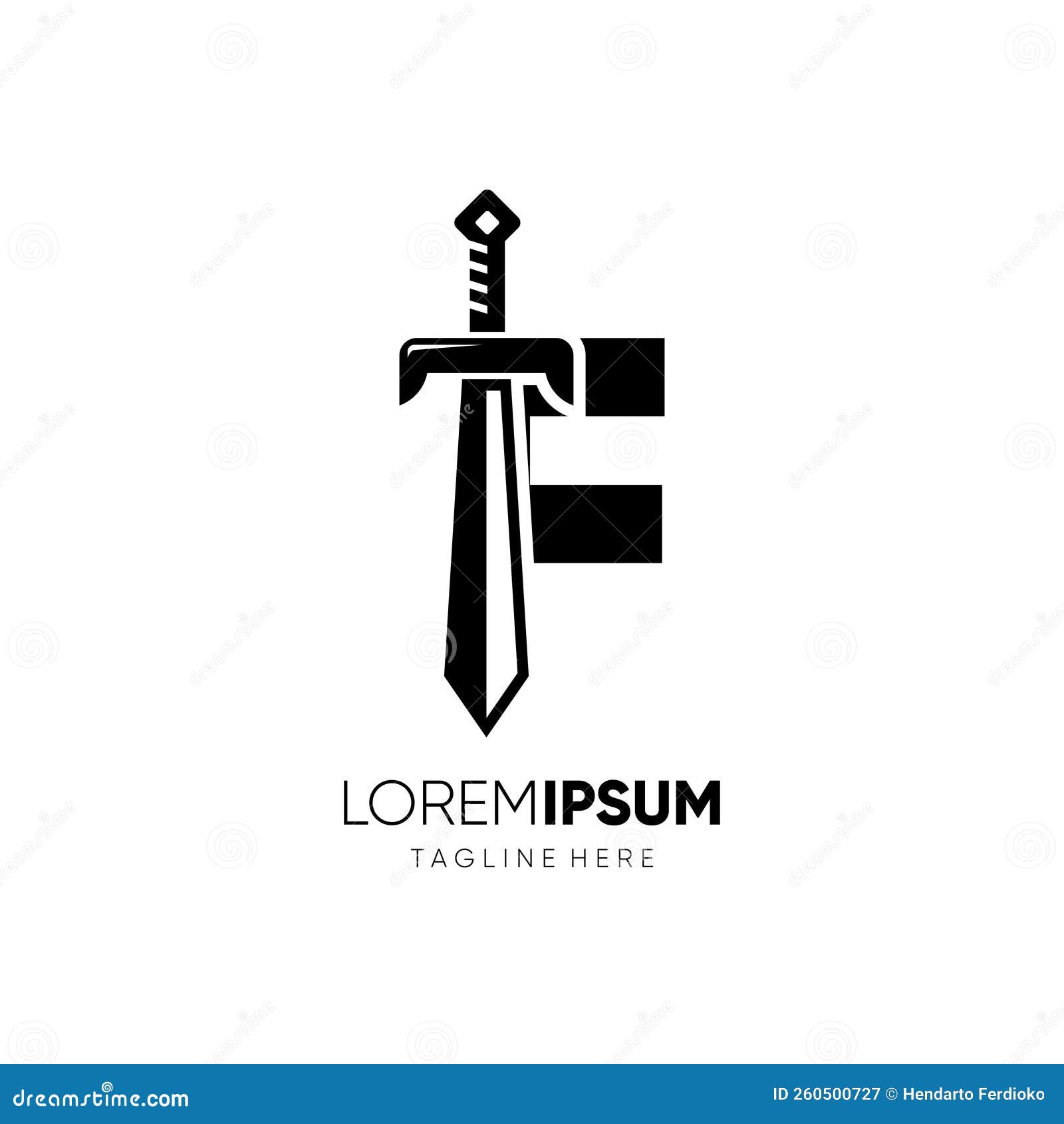 Letter F Sword Logo Design Vector Icon Graphic Emblem Illustration ...