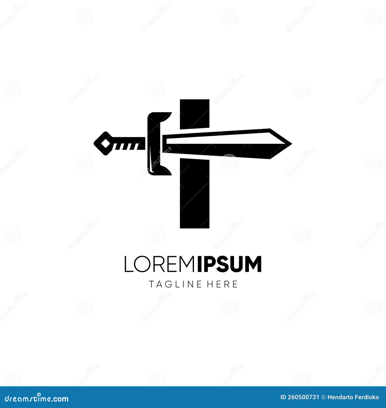 Letter I Sword Logo Design Vector Icon Graphic Emblem Illustration ...
