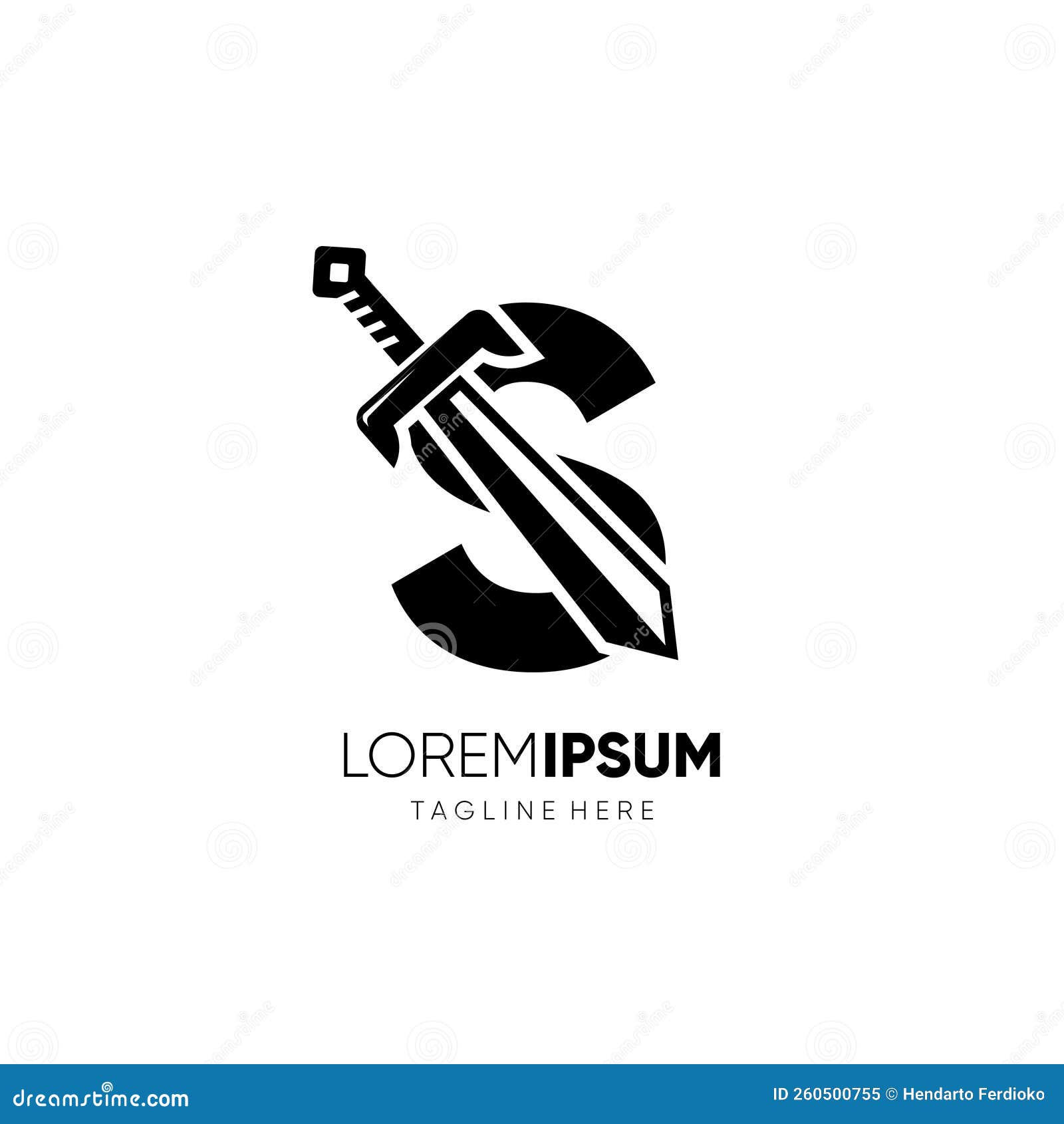 Letter S Sword Logo Design Vector Icon Graphic Emblem Illustration ...