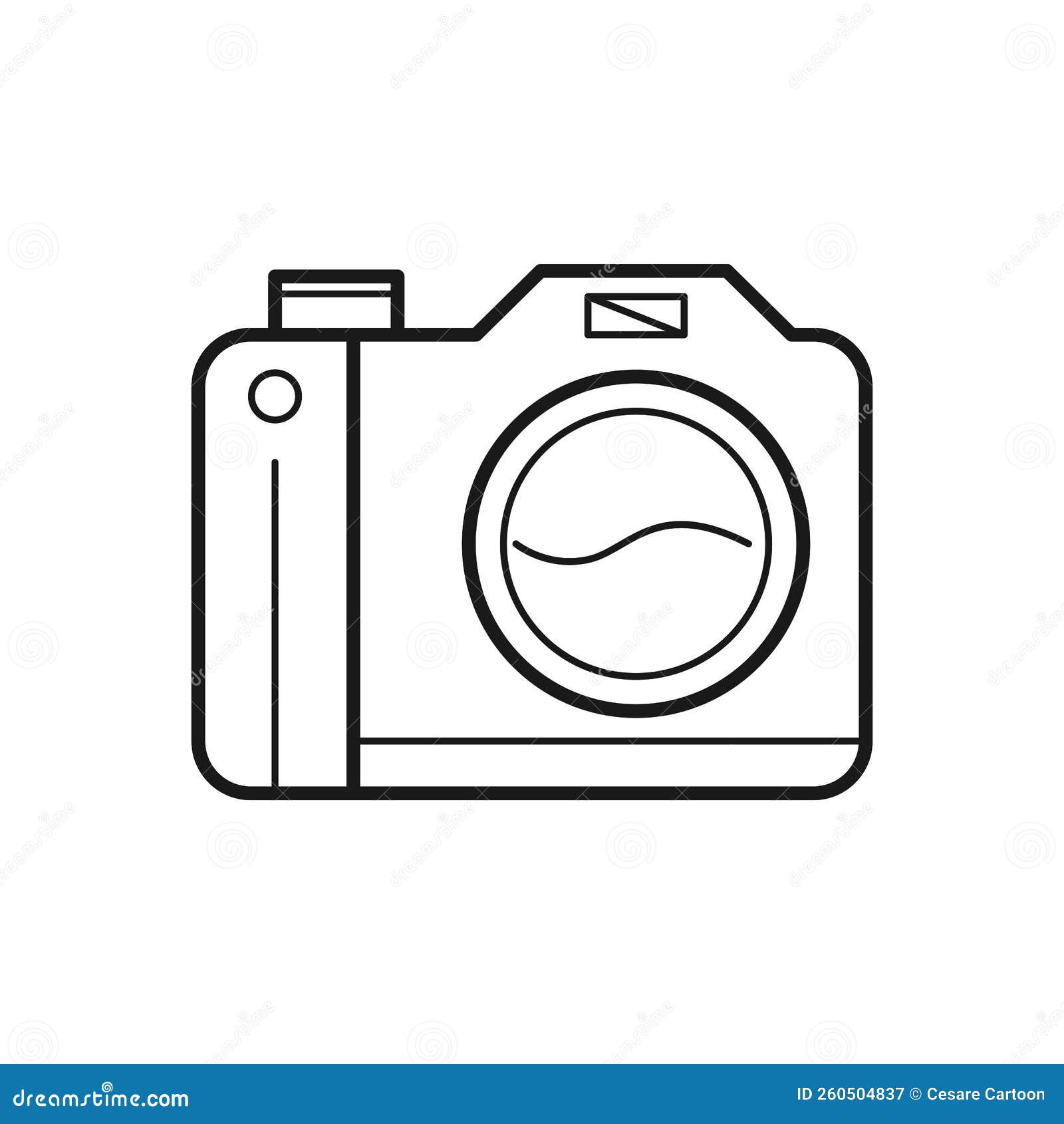 Thin line camera stock vector. Illustration of simple - 260504837