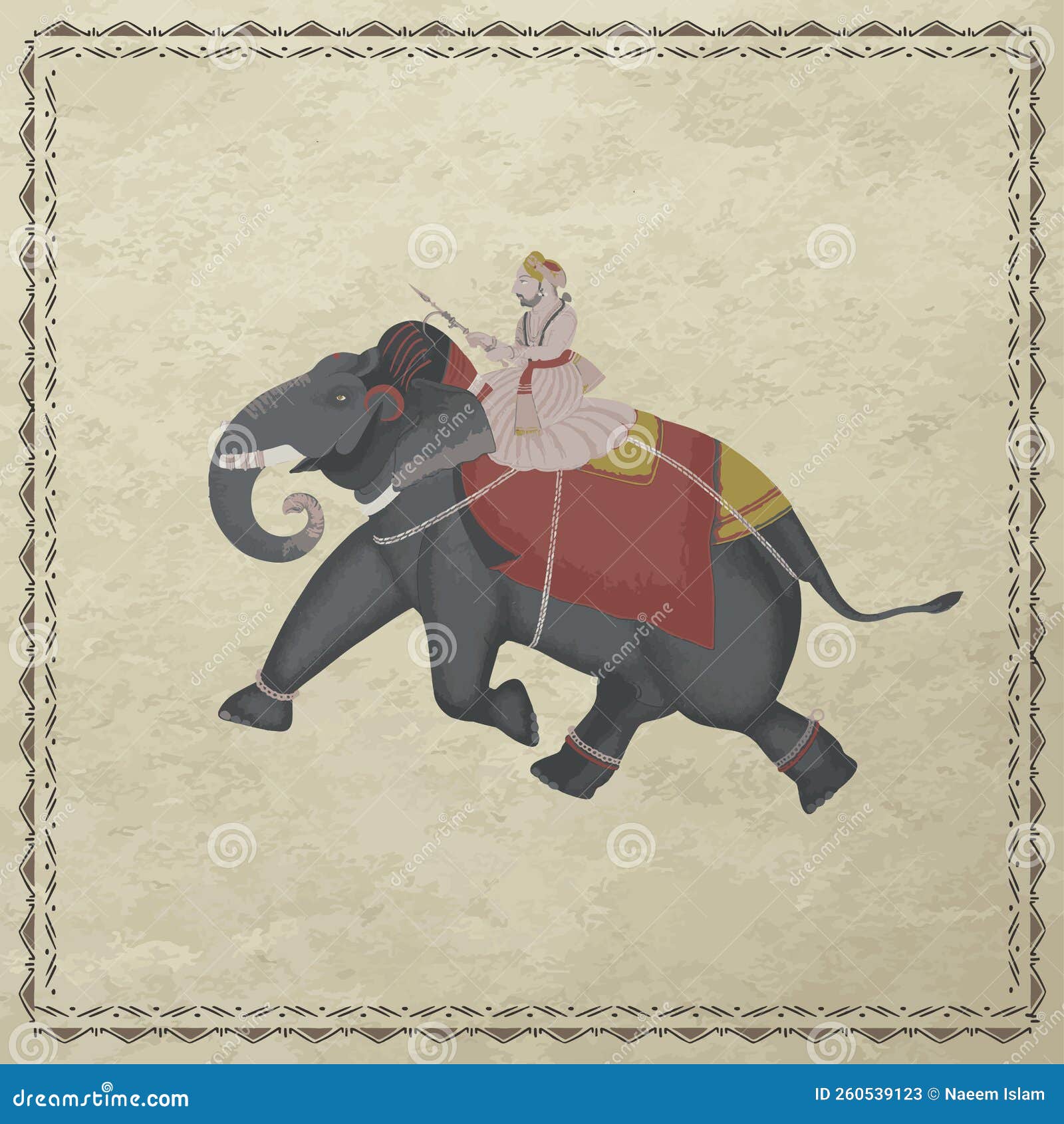 Elephant With Elephant Mahout Asia Walking, Graphics Design For Logoc ...