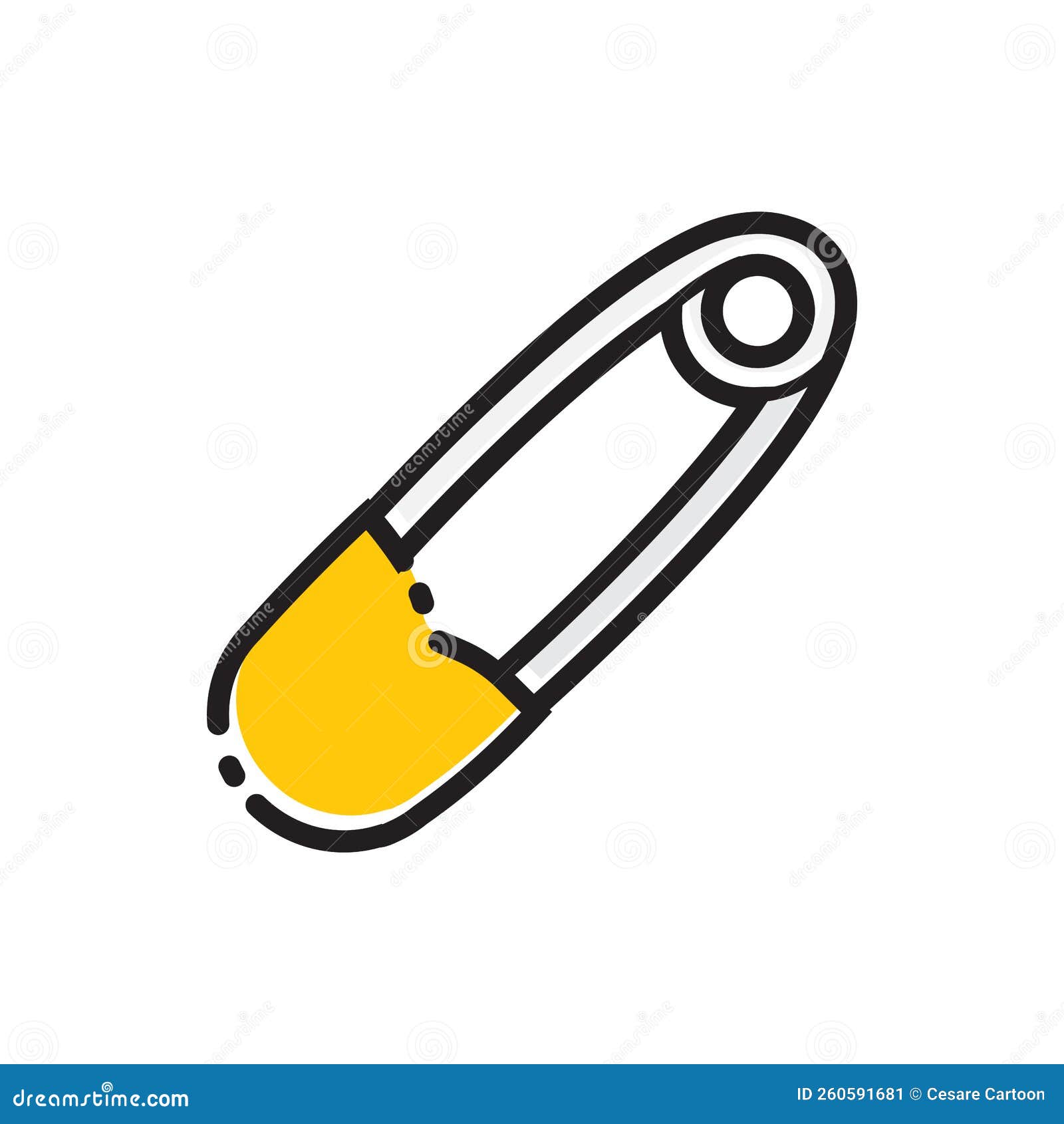 Cartoon pin stock vector. Illustration of vector, cartoon - 260591681