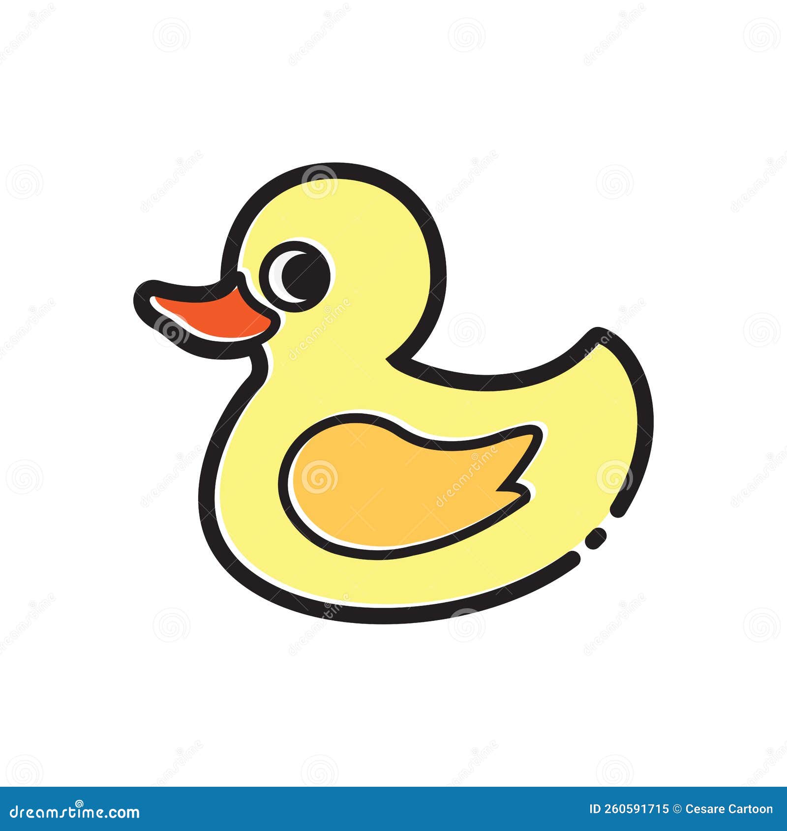 Cartoon rubber duck stock vector. Illustration of logo - 260591715