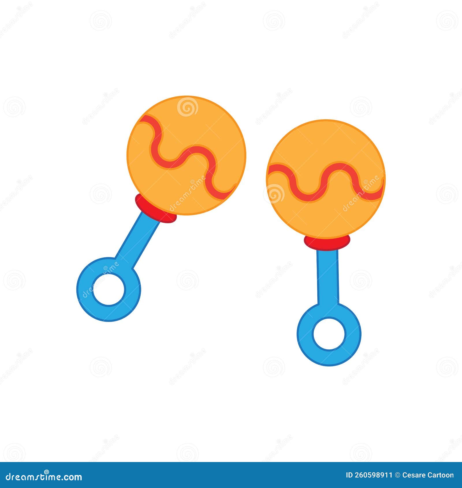 Cartoon rattle toys stock vector. Illustration of rattle - 260598911