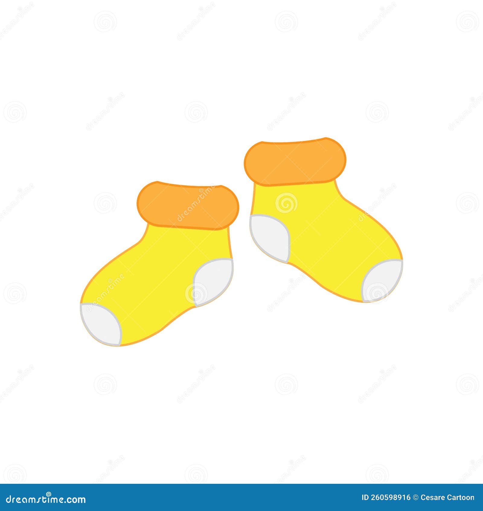 Cartoon baby socks stock vector. Illustration of logo - 260598916