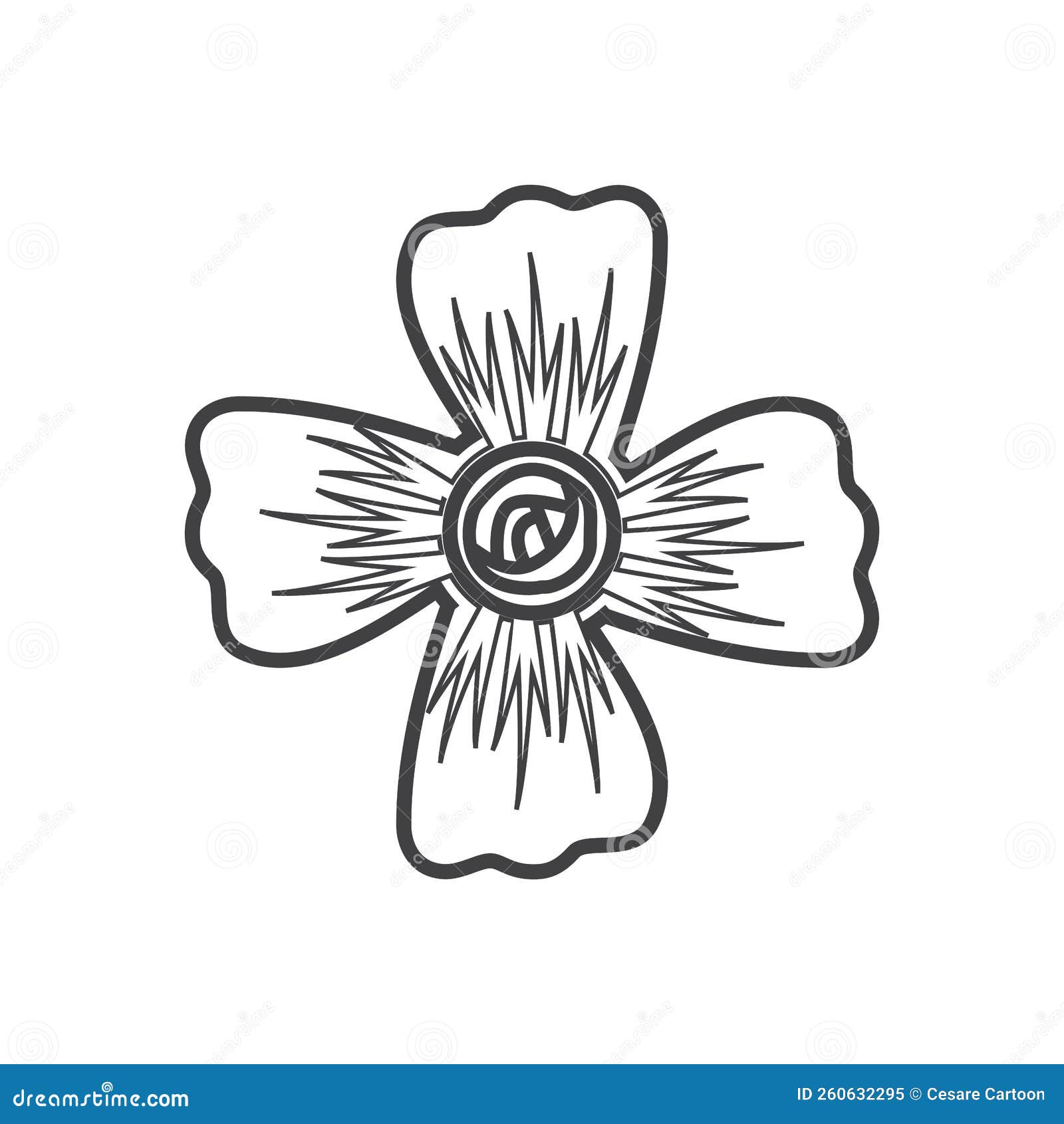 Thin line flower stock vector. Illustration of nature - 260632295