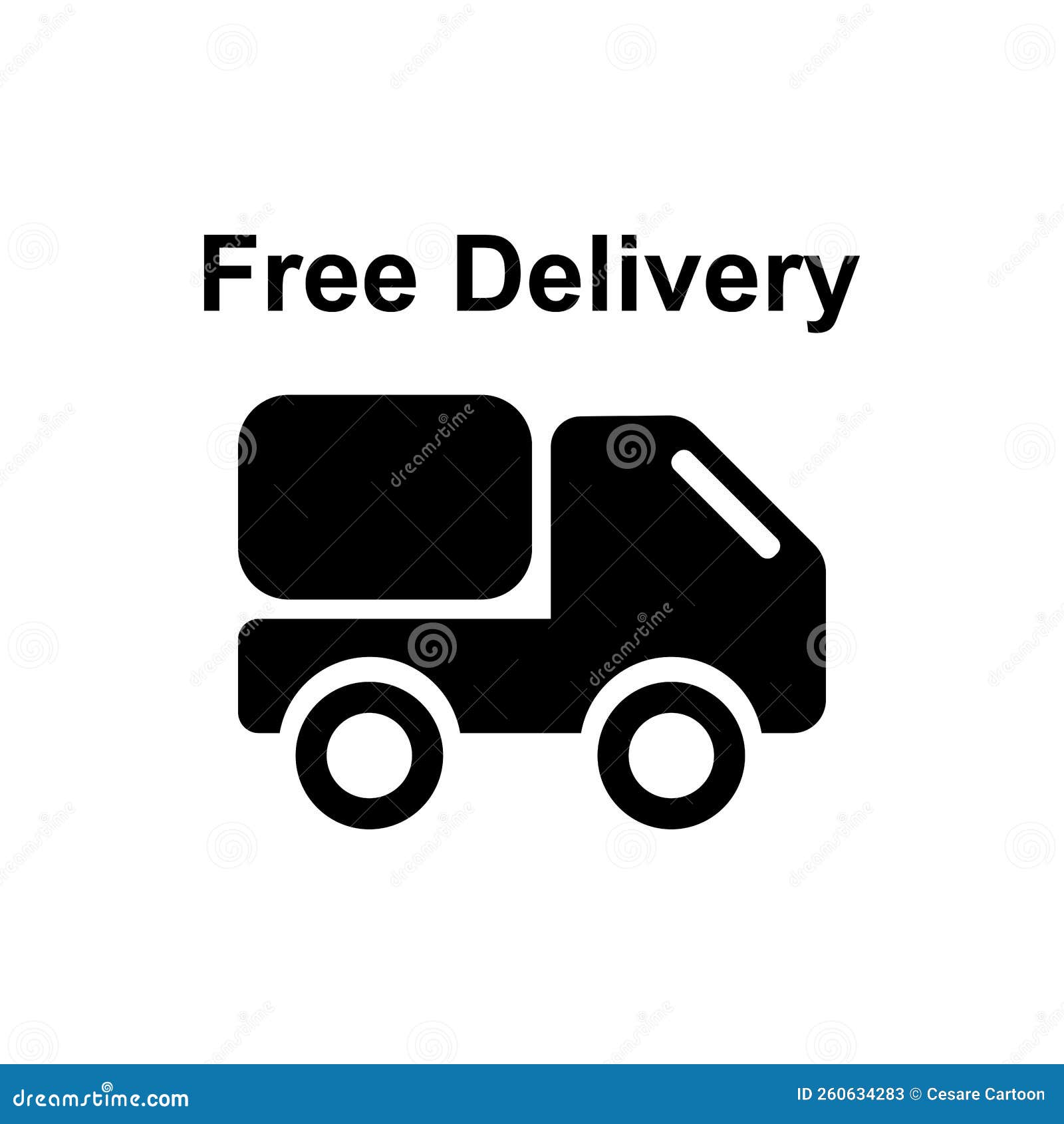 Free delivery sticker stock illustration. Illustration of vector ...