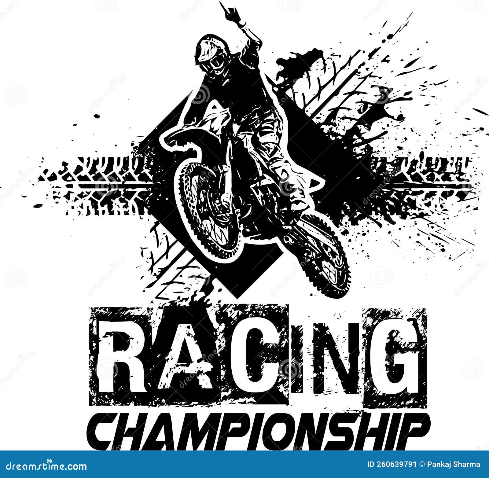 Motorcycle Race Vector Illustration Sketch Drawing, Stock Vector ...