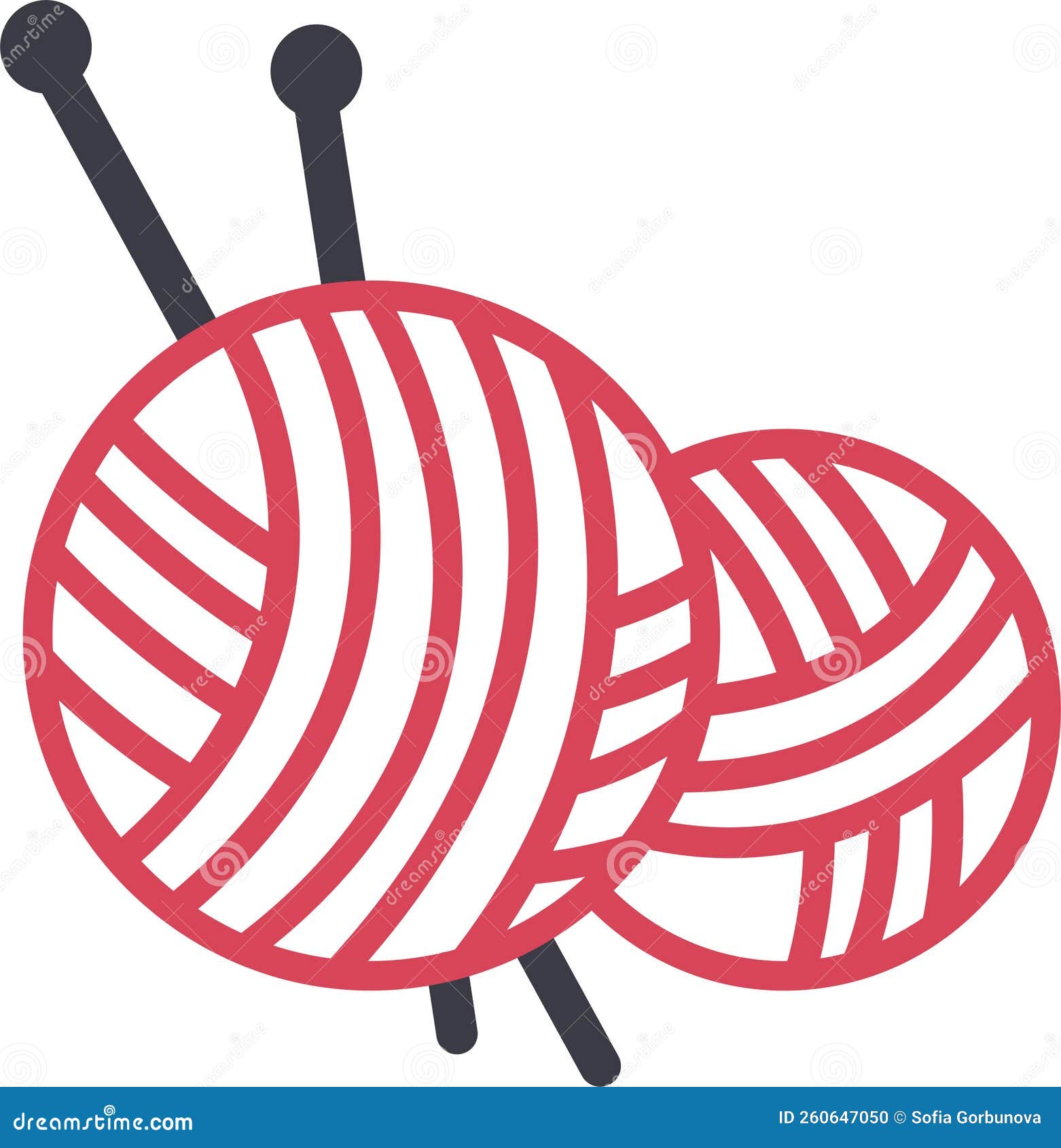 Yarn and Knitting Needles Icon Stock Vector - Illustration of ...