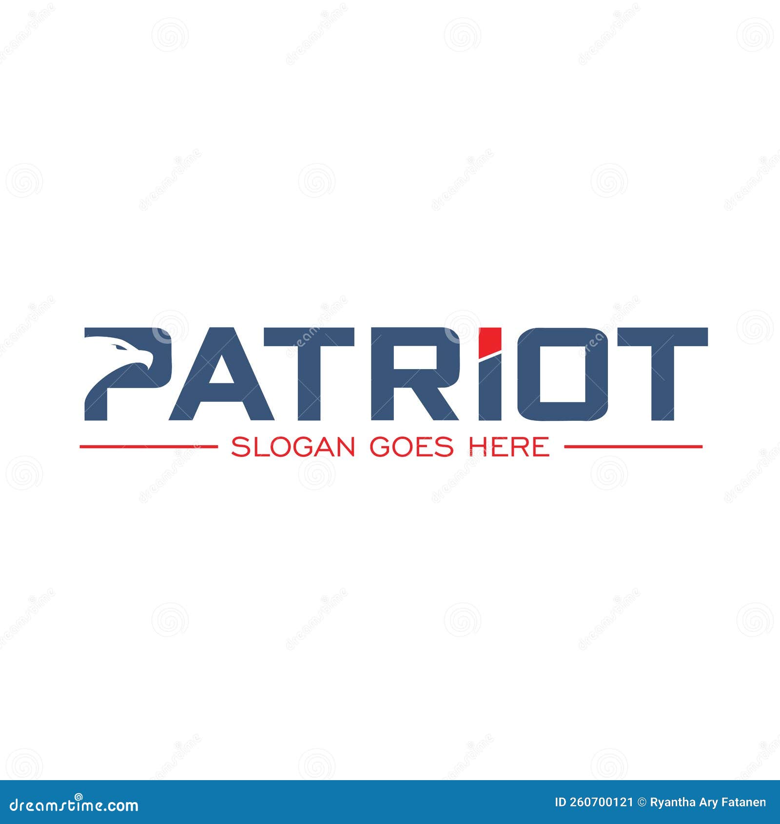 Patriot Logo with Eagle on Letter P Stock Vector - Illustration of ...
