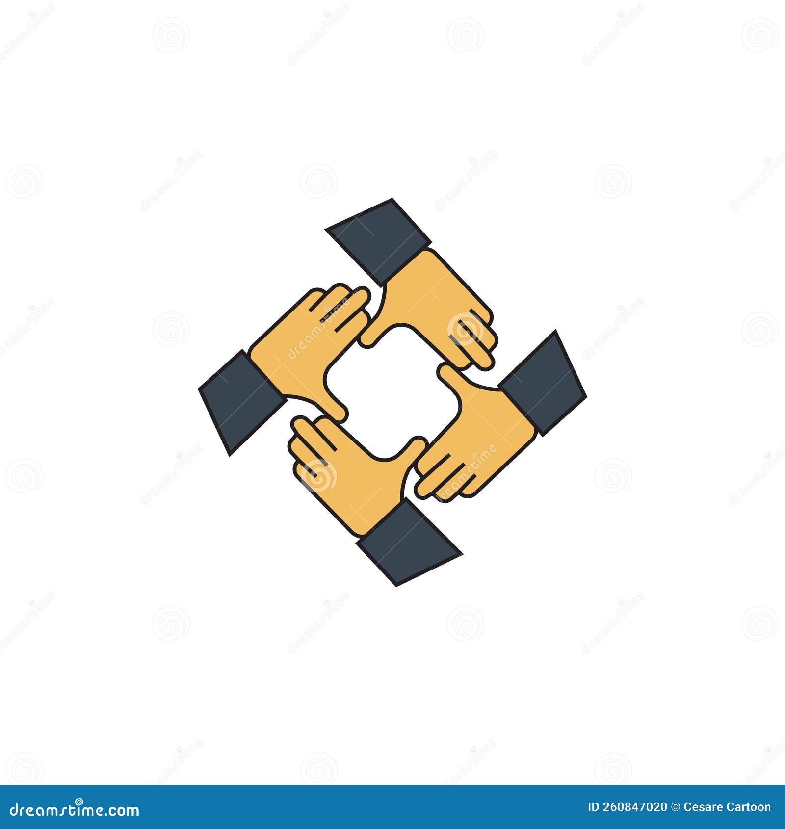 Cartoon Business Cooperation Stock Vector - Illustration of design ...