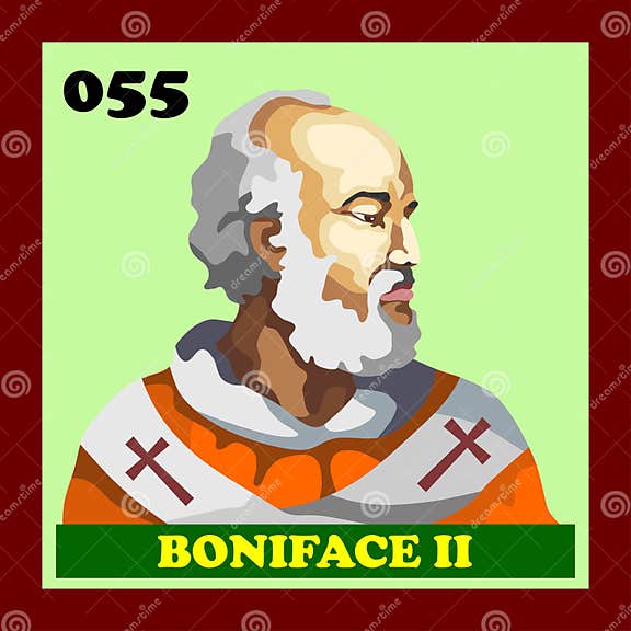 055th Roman Catholic Pope Boniface II Vector Stock Vector ...