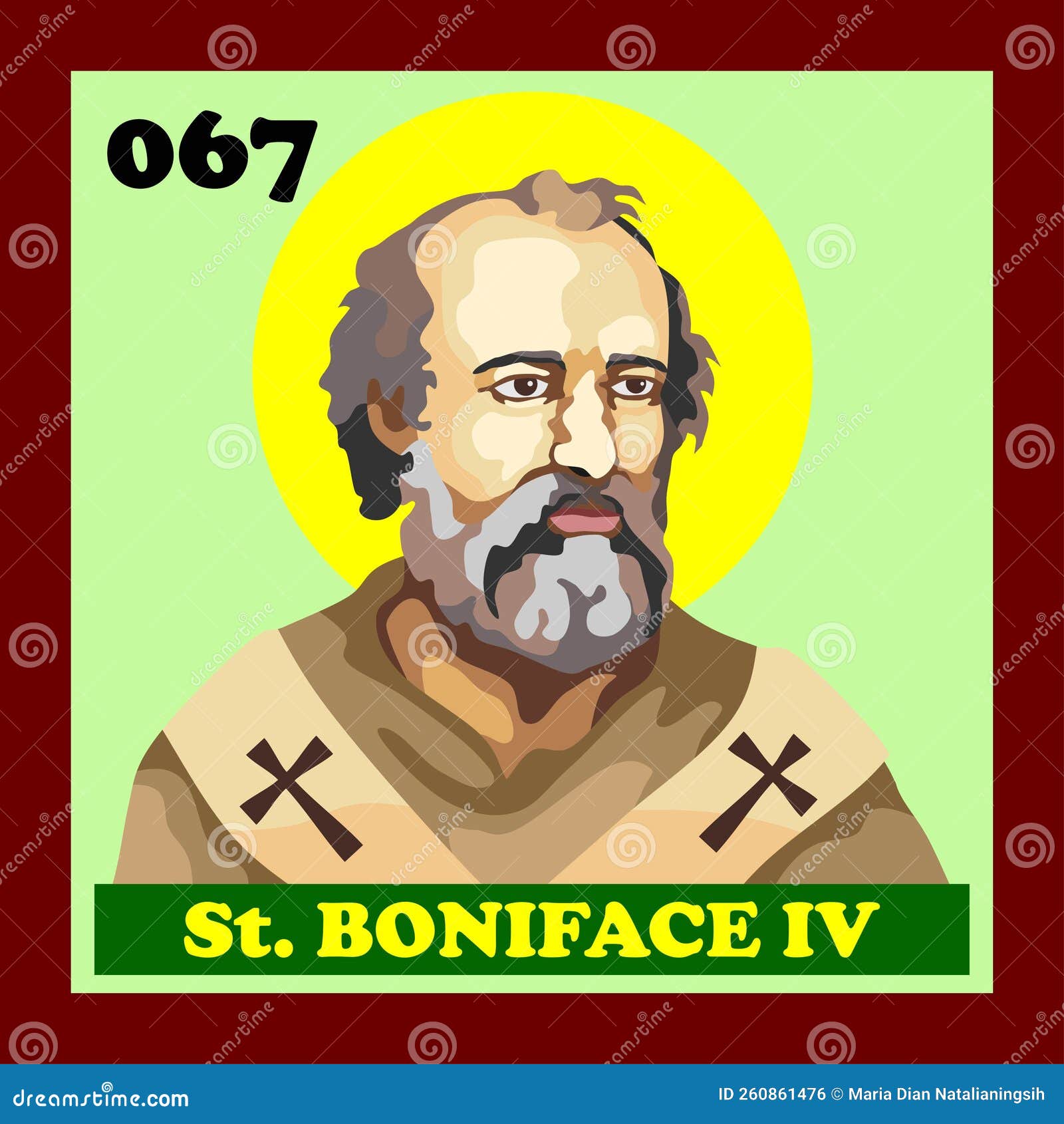 Saint Boniface Vintage Illustration | CartoonDealer.com #163220434