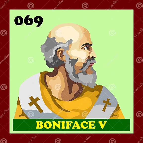 069th Roman Catholic Pope Boniface V Vector Stock Vector - Illustration ...